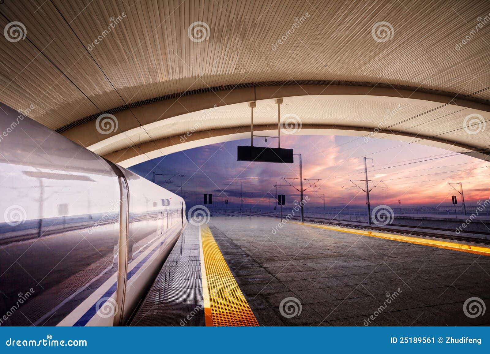 Train Stop at Railway Station Stock Image - Image of business, train ...