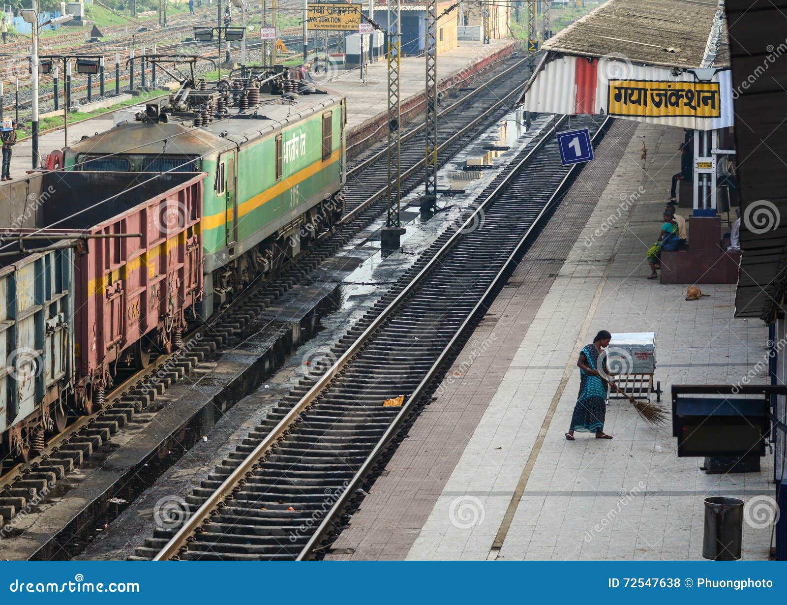 The Train Stopping at the Platform in Agra, India Editorial Stock Photo ...