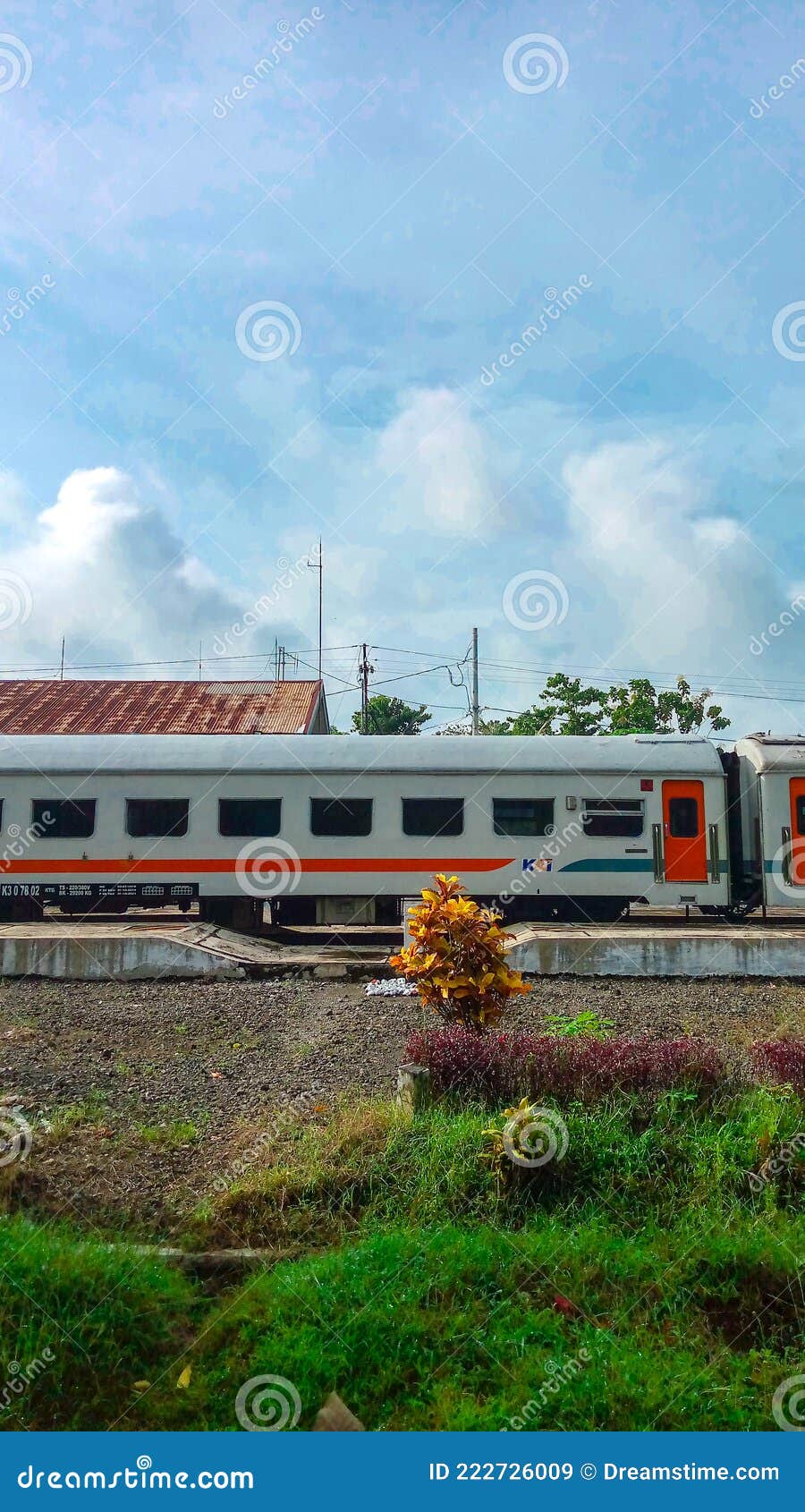 The Train is Stopping at the Station Editorial Stock Image - Image of ...
