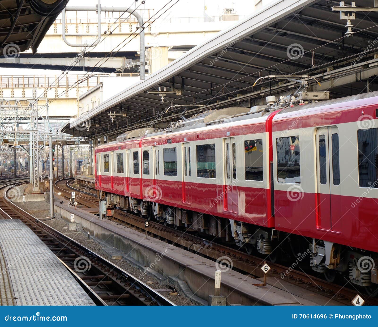 The Train Stopping at the Station in Tokyo, Japan Editorial Photo ...