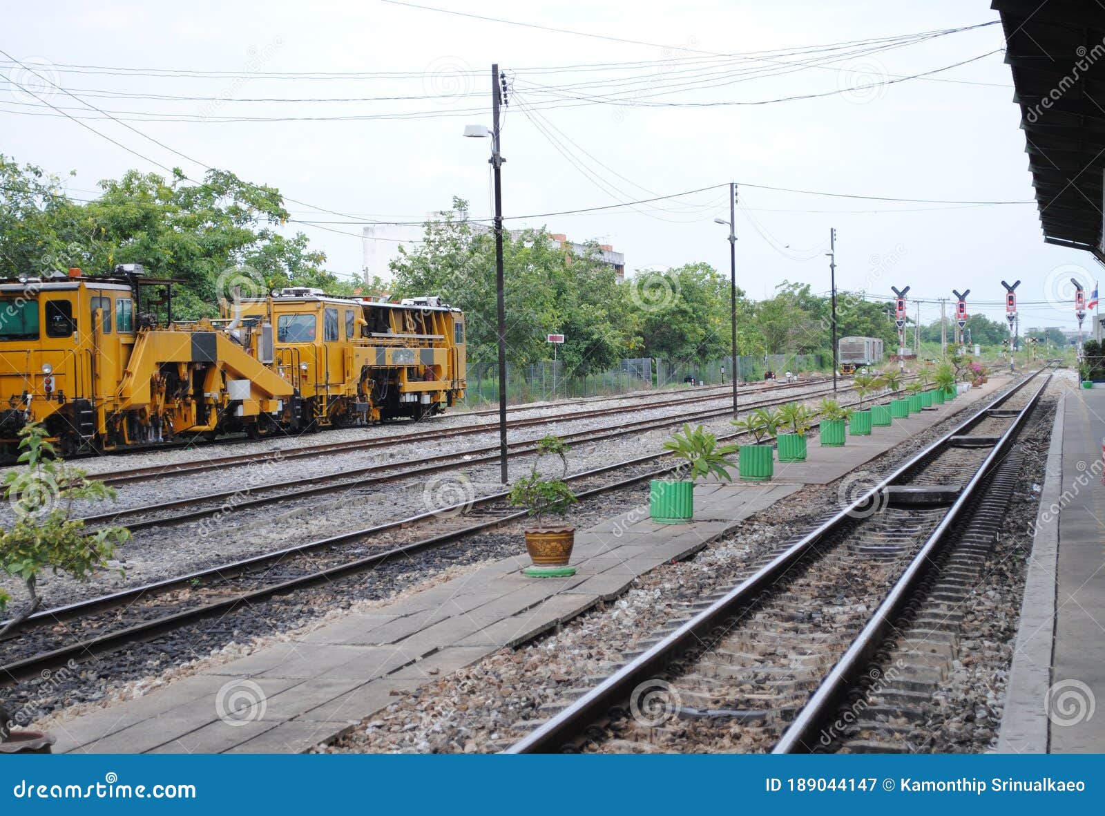 The Train Stops at the Station Stock Image - Image of freight, people ...
