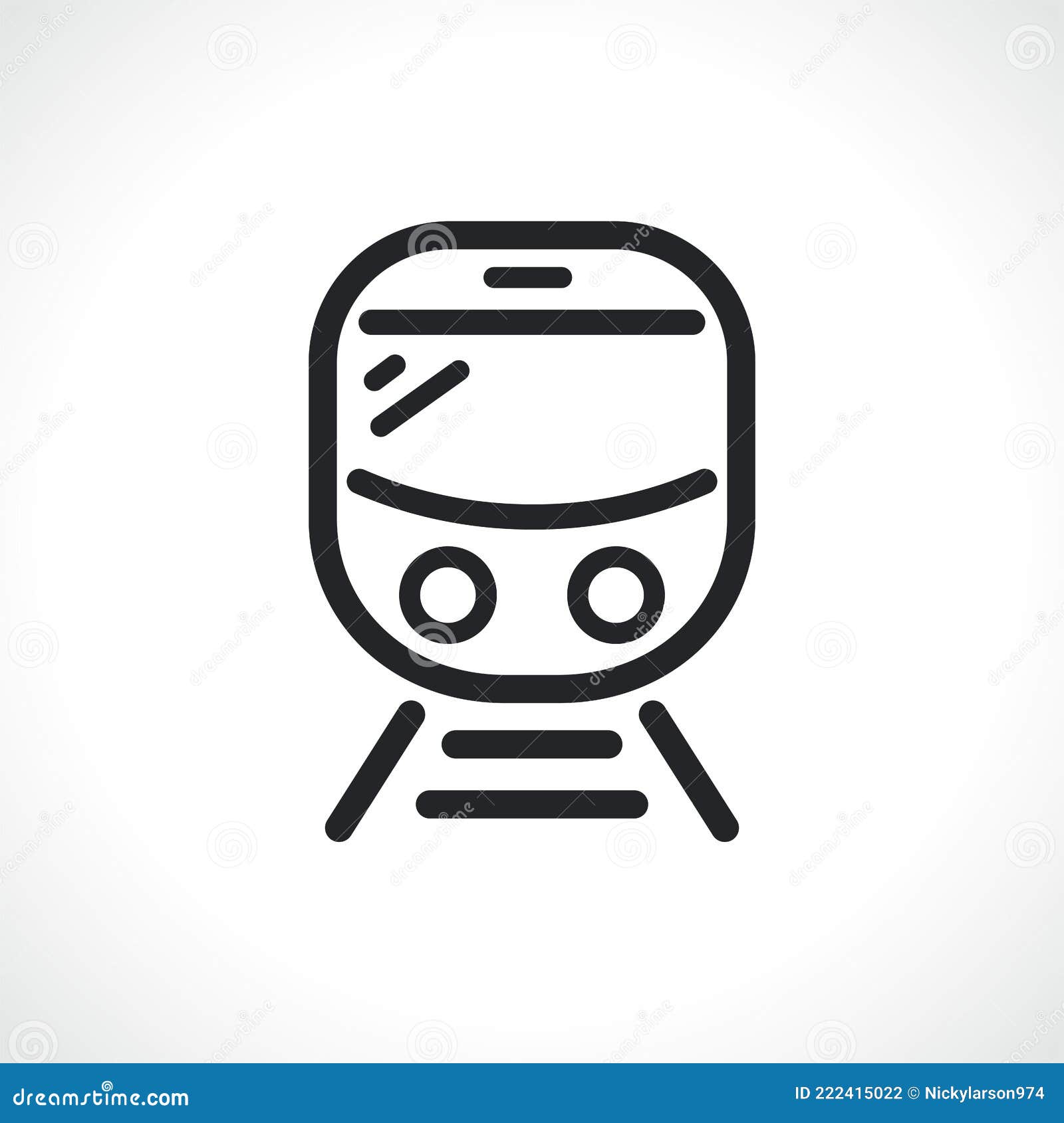 Train or subway line icon stock vector. Illustration of tramway - 222415022