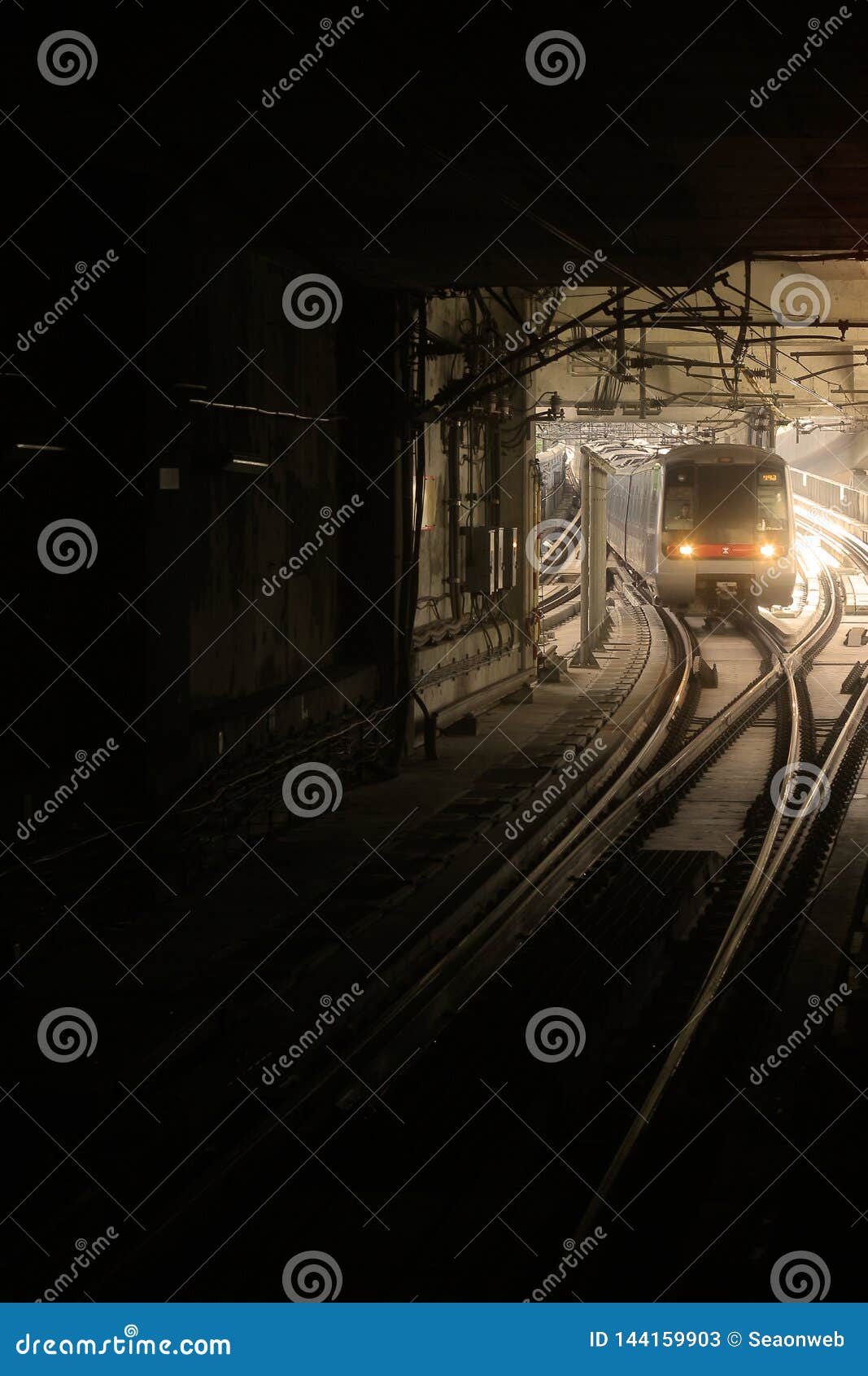 The Train Subway Metro Underground Tube Tunnel Stock Image - Image of ...
