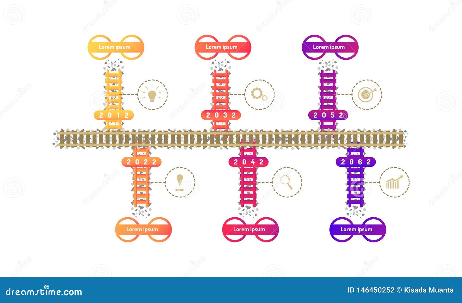 Train Subway Roadmap Timeline Elements with Markpoint Graph Think ...