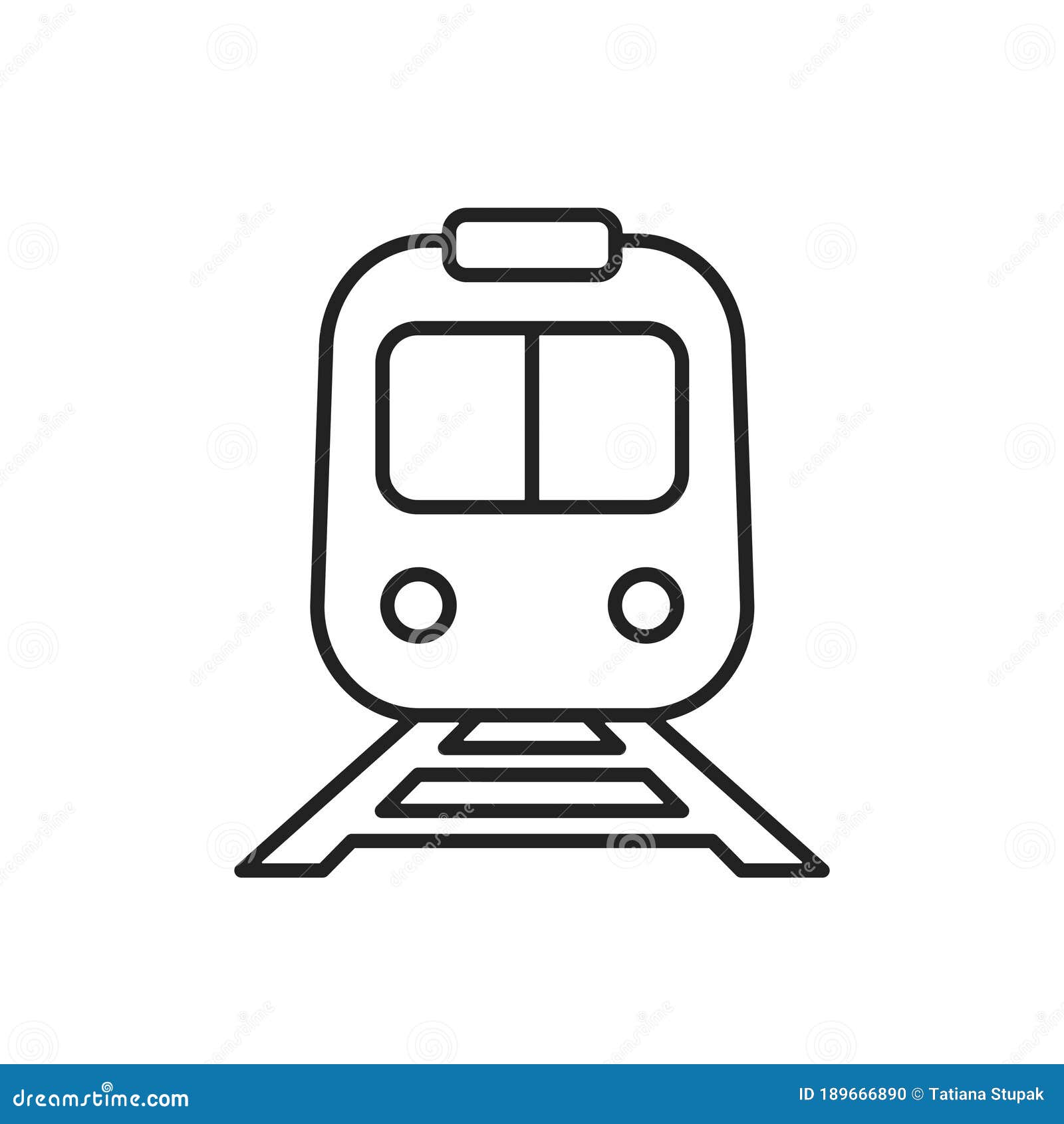 Train, Subway, Tram Outline Icon. Vector Isolated Line Illustration ...