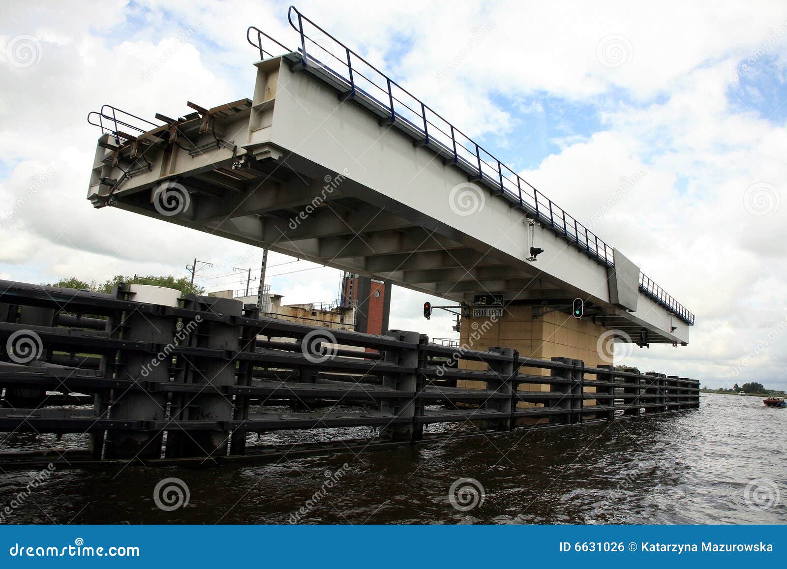 The Train Swing Bridge - Netherlands Stock Photo - Image of junction ...