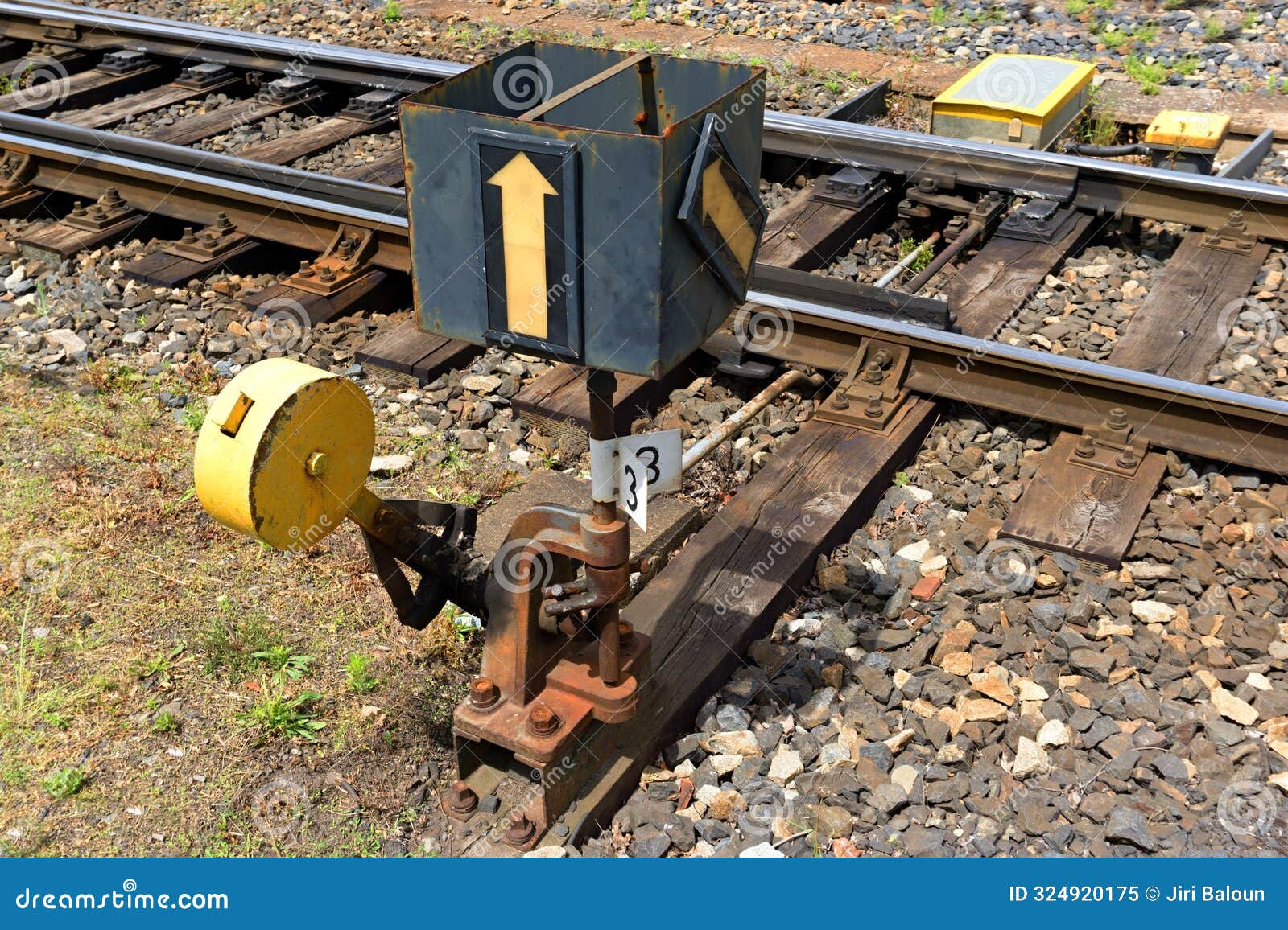 Train switch stock image. Image of sleepers, stone, train - 324920175