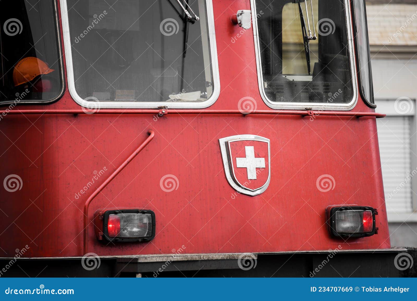 A Train with the Symbol of Switzerland Editorial Stock Image - Image of ...