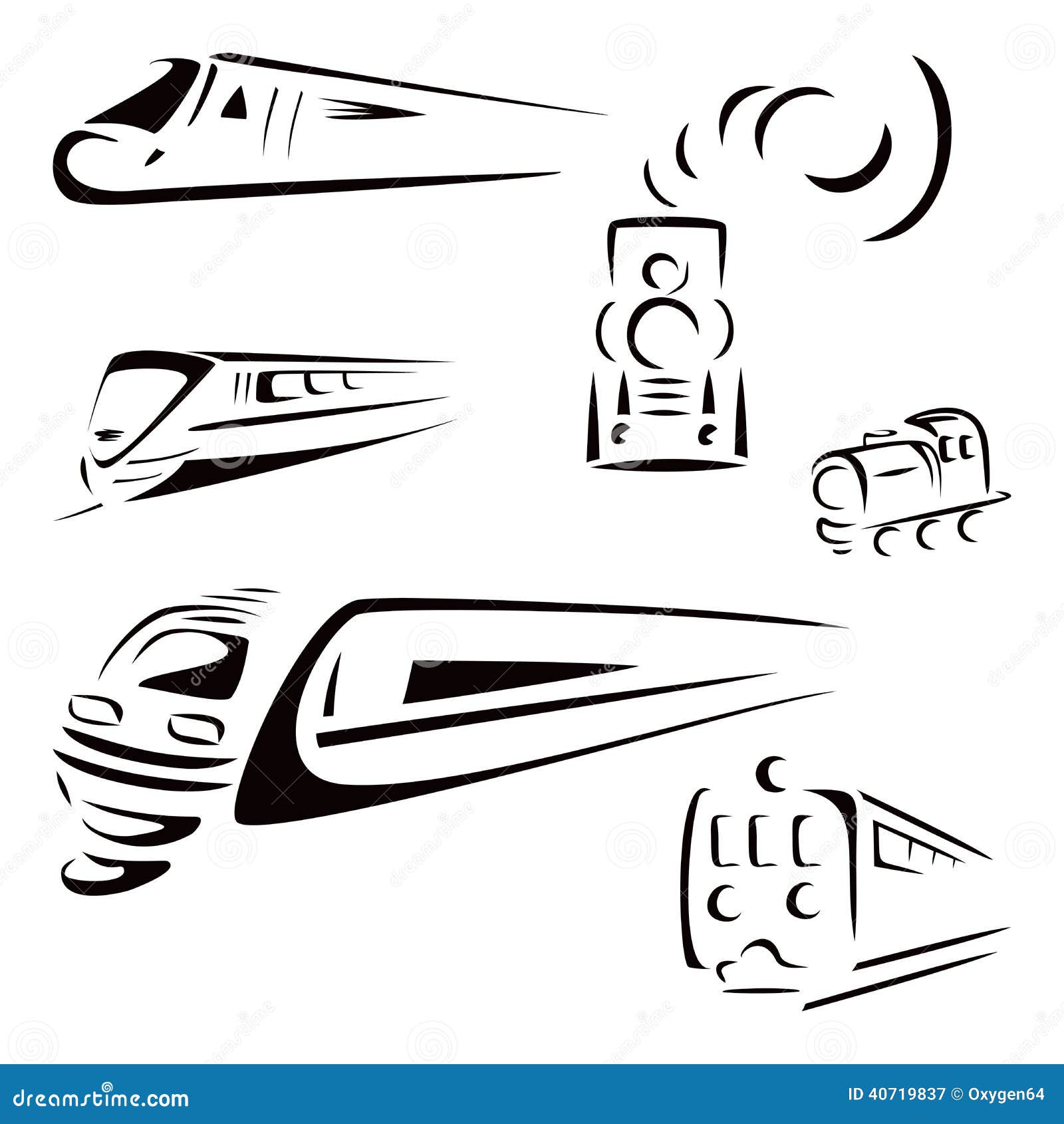 Train symbols stock vector. Illustration of engine, logo - 40719837