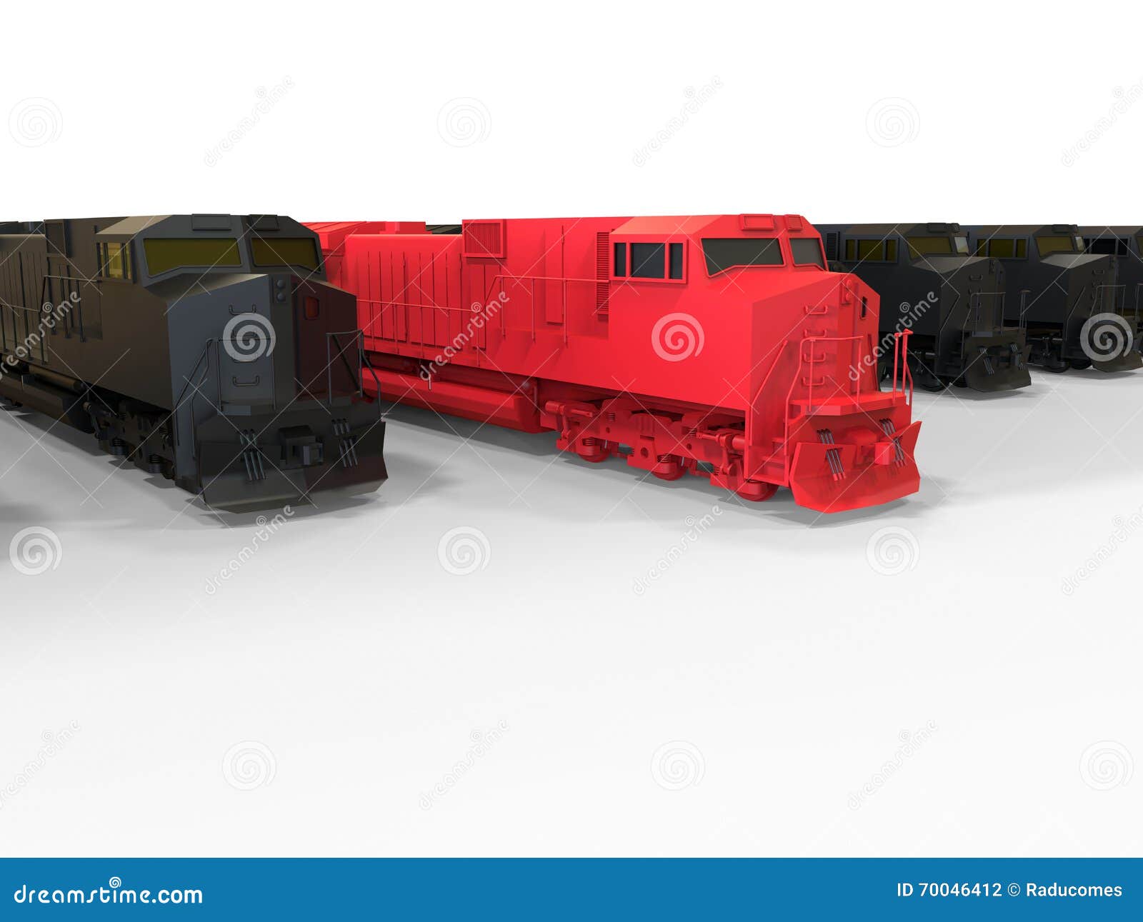 Train Target in a Row Concept Stock Illustration - Illustration of ...