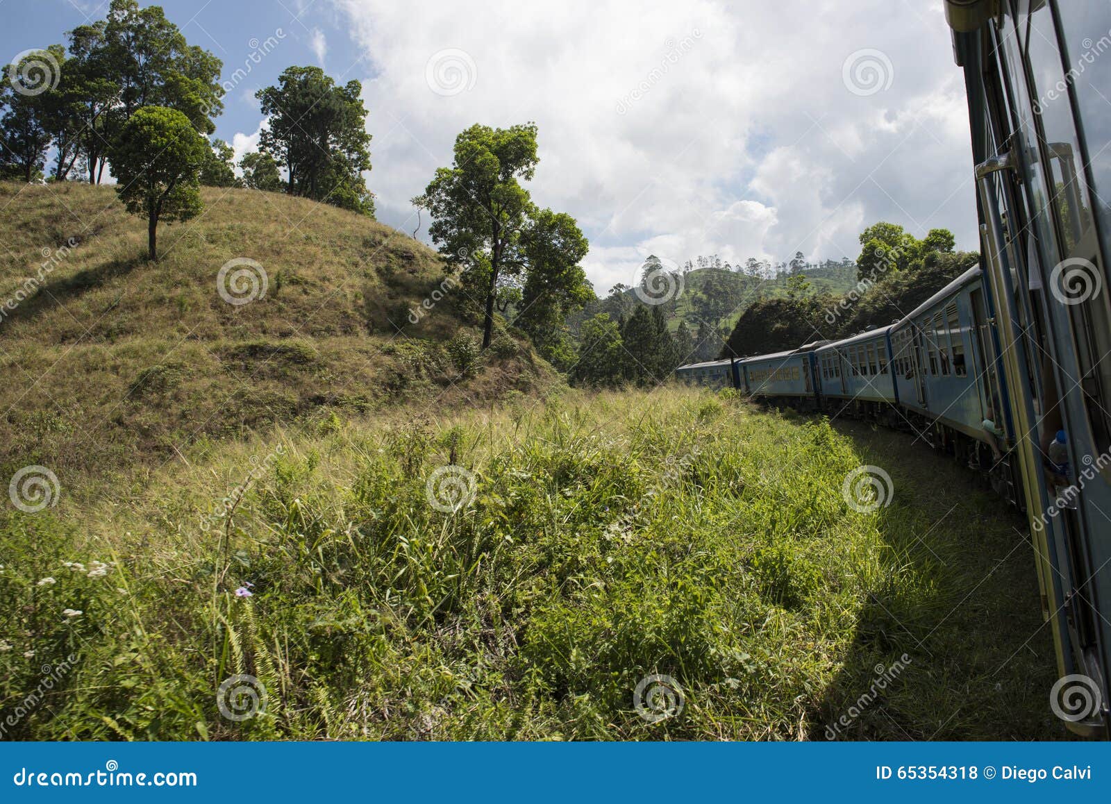 Train into Tea Plantations. Ella, Sri Lanka. Stock Photo - Image of ...