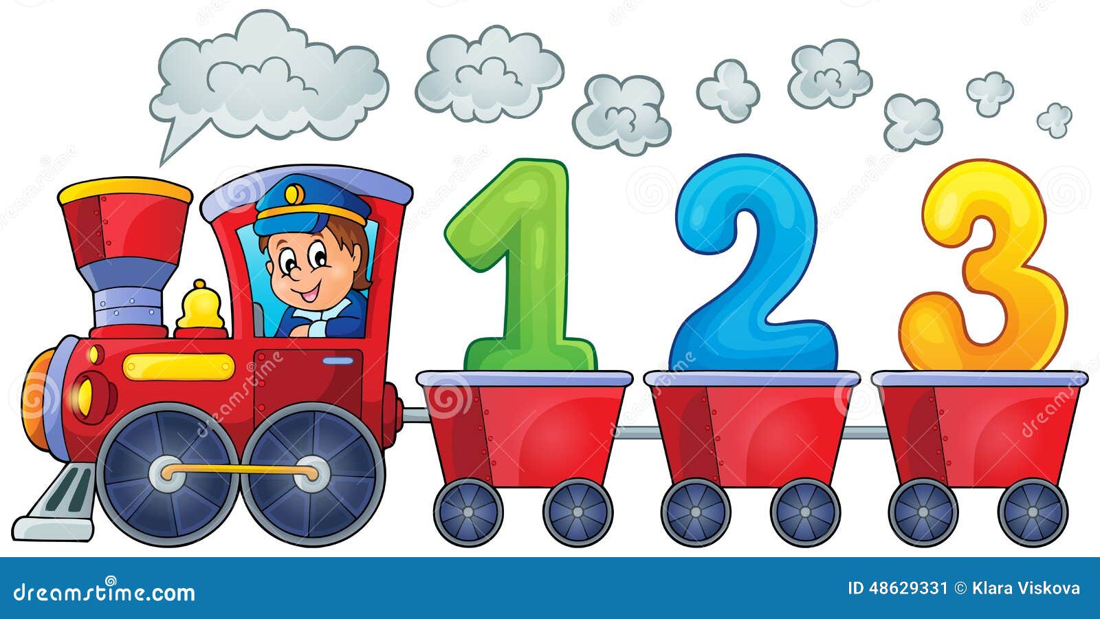 Train with three numbers stock vector. Illustration of engineer - 48629331 Train with three numbers stock vector. Illustration of engineer - 48629331