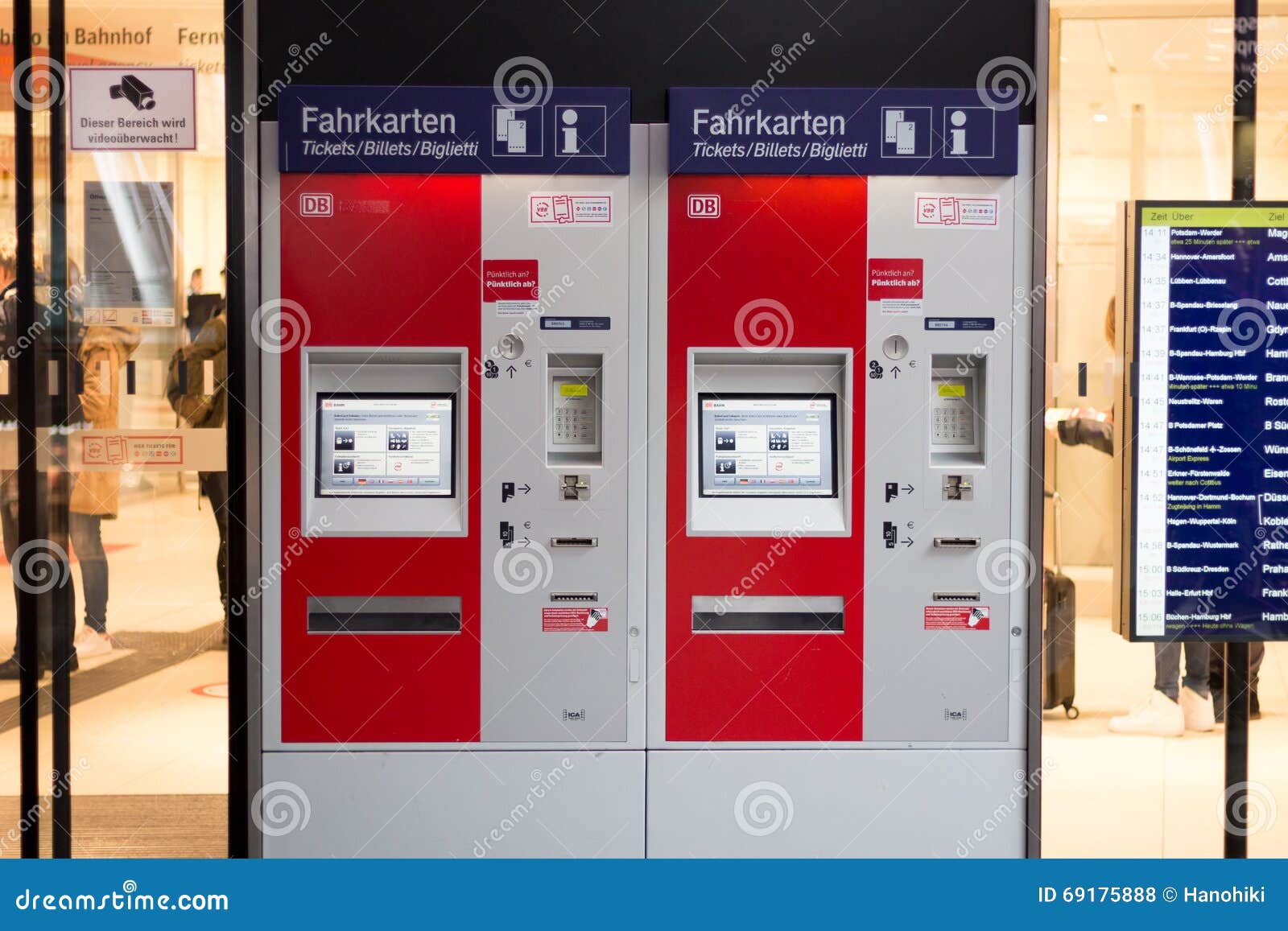 Train Ticket Vending Machine of the German Railroad Company Editorial ... Train Ticket Vending Machine of the German Railroad Company Editorial ...