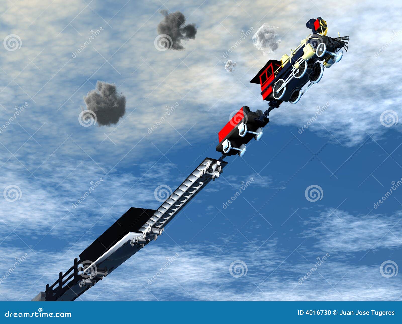 Train to heaven stock illustration. Illustration of heaven - 4016730