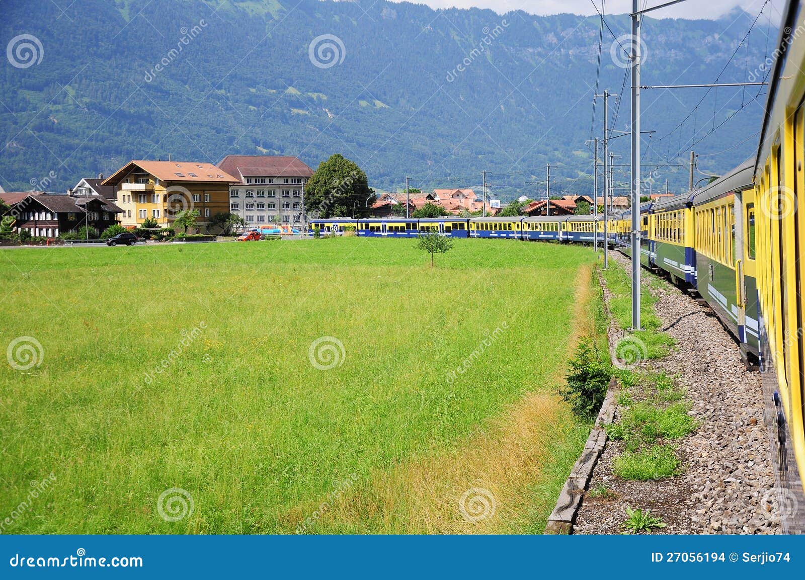 Train to Interlaken. stock photo. Image of arches, rack - 27056194