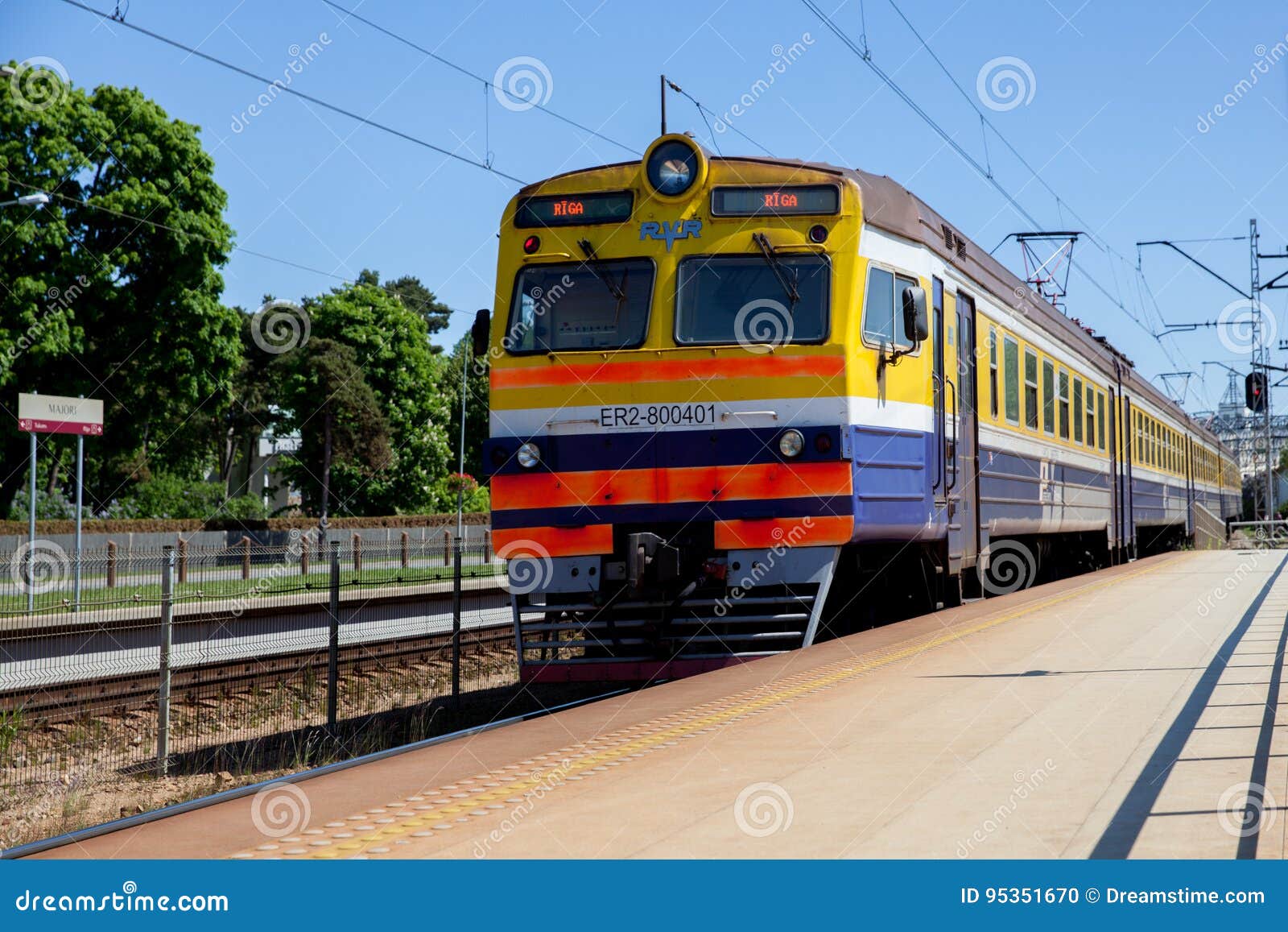 Train to Riga from Jurmala editorial image. Image of green - 95351670