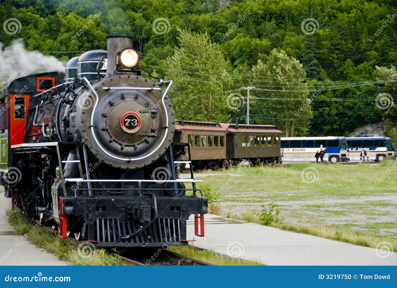 Train and Tour Buses stock photo. Image of classic, rail - 3219750