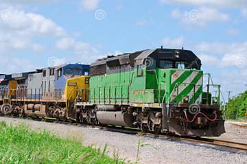 Train towing another train stock photo. Image of modern - 25309140