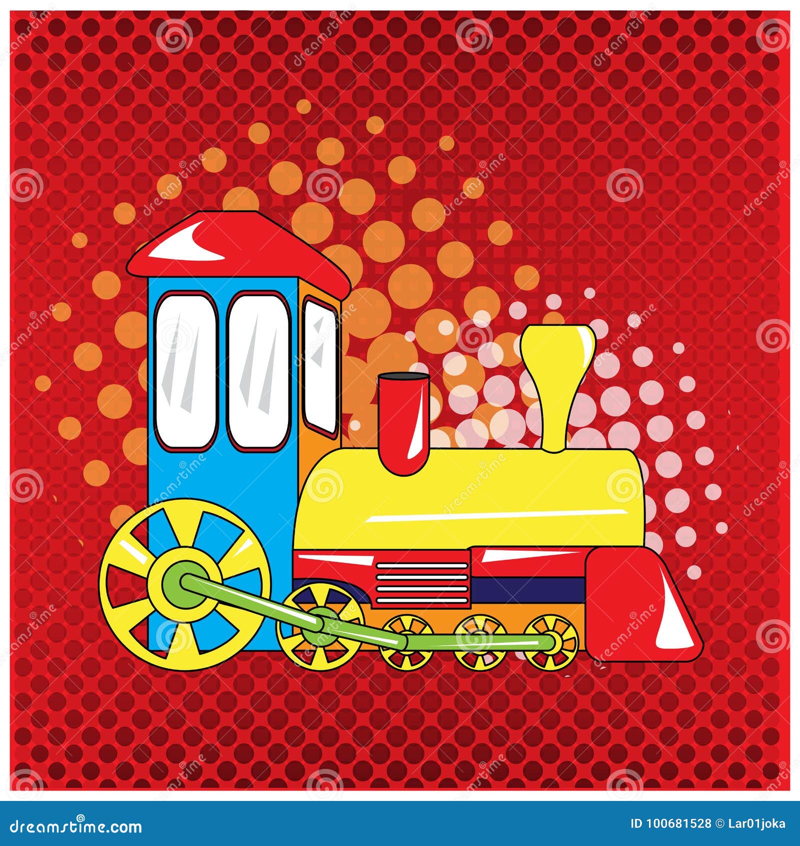 Train toy stock vector. Illustration of color, childhood - 100681528
