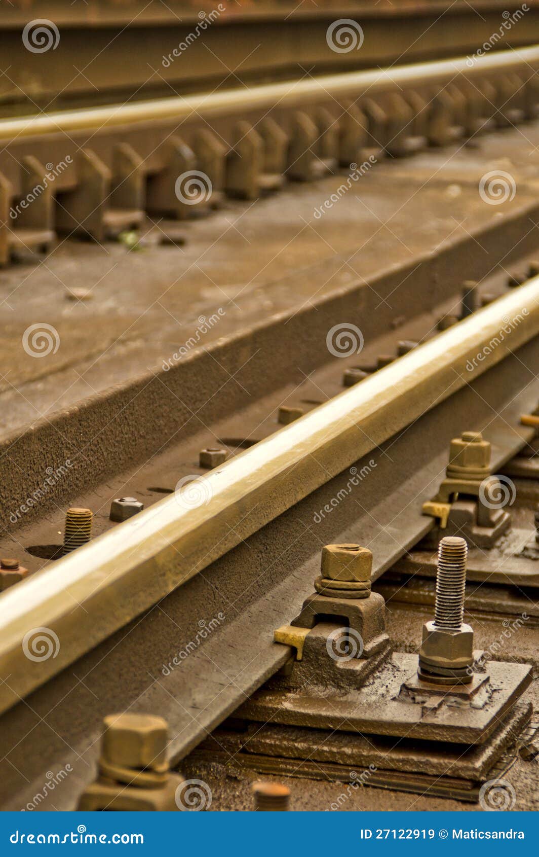 Train track stock image. Image of lowangle, rust, line - 27122919