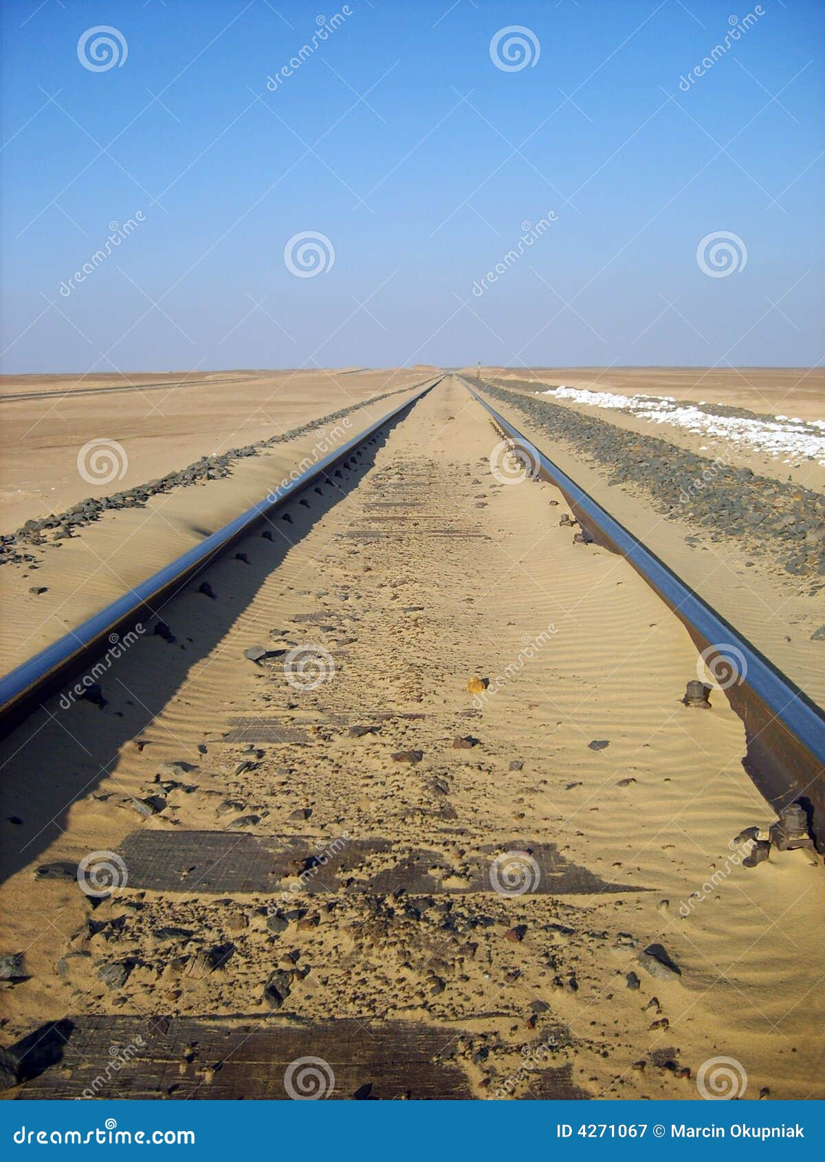 Train track stock image. Image of plain, seclusion, libyan - 4271067