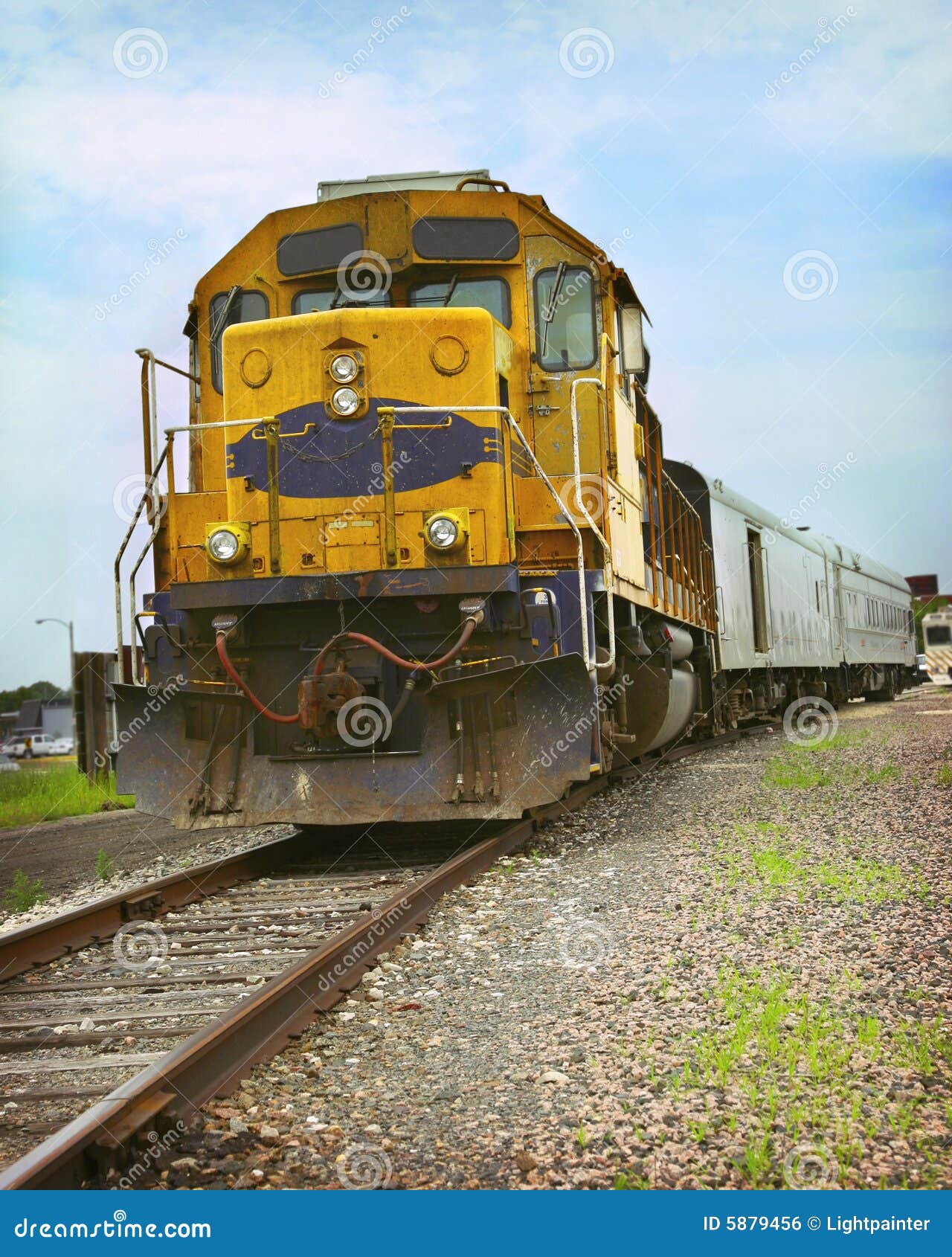 Train on track stock photo. Image of freight, direction - 5879456