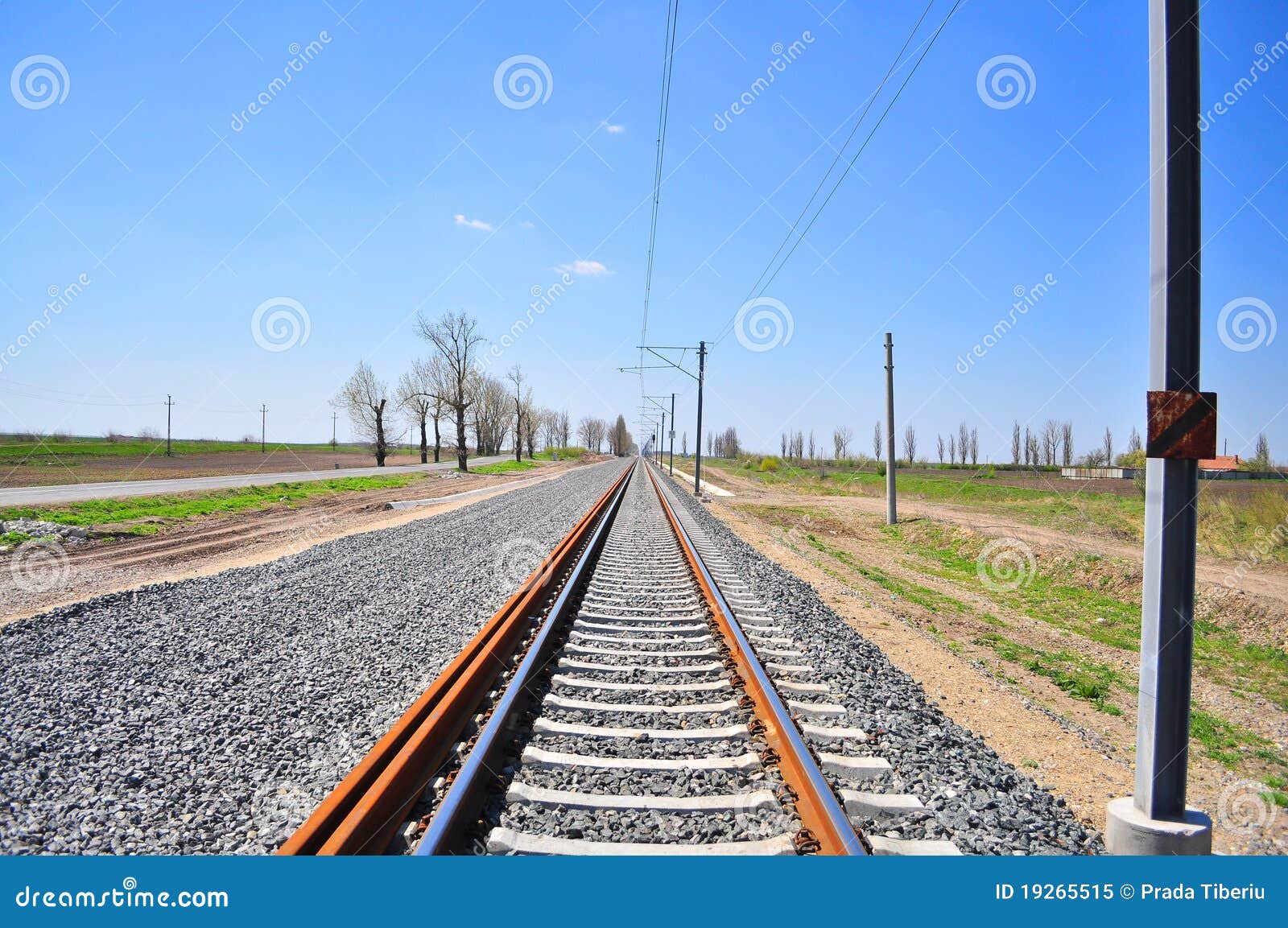 Train track in countryside stock image. Image of straight - 19265515