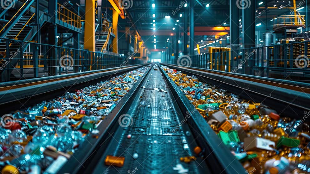 A Train Track is Covered in Trash and Debris Stock Photo - Image of ...