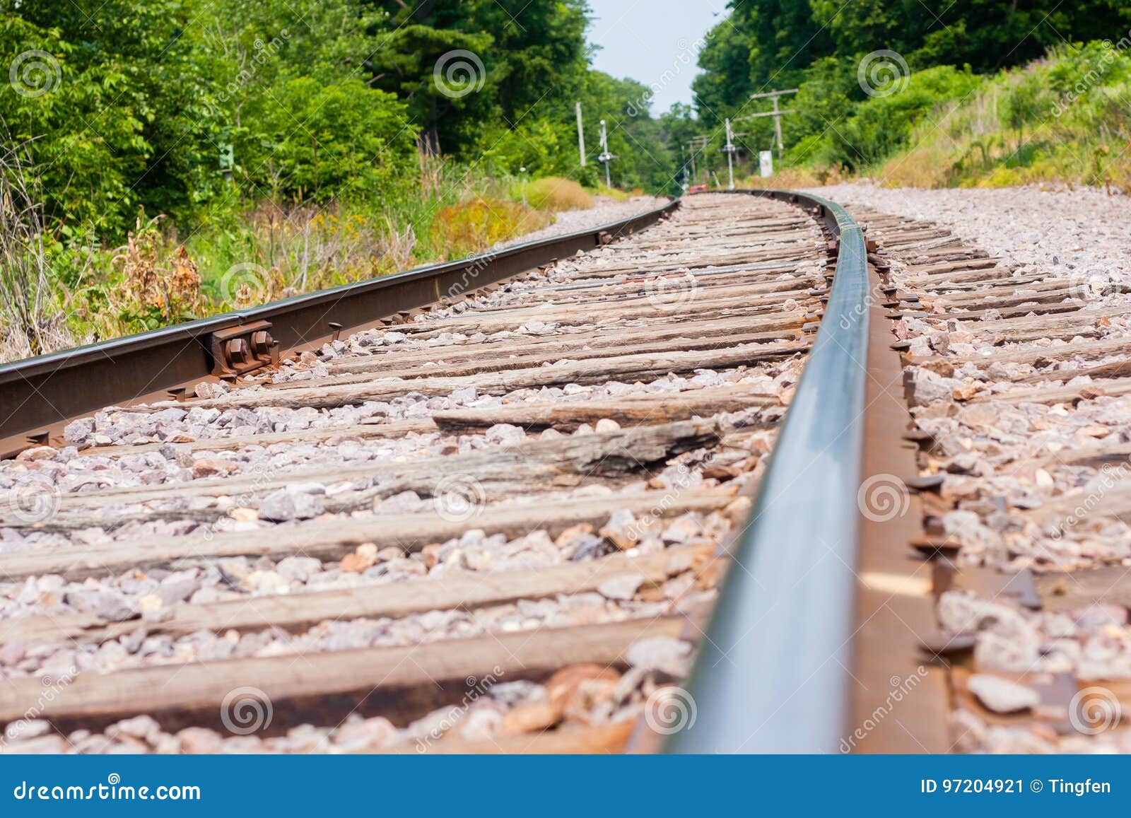 Train track curve stock image. Image of steel, transit - 97204921