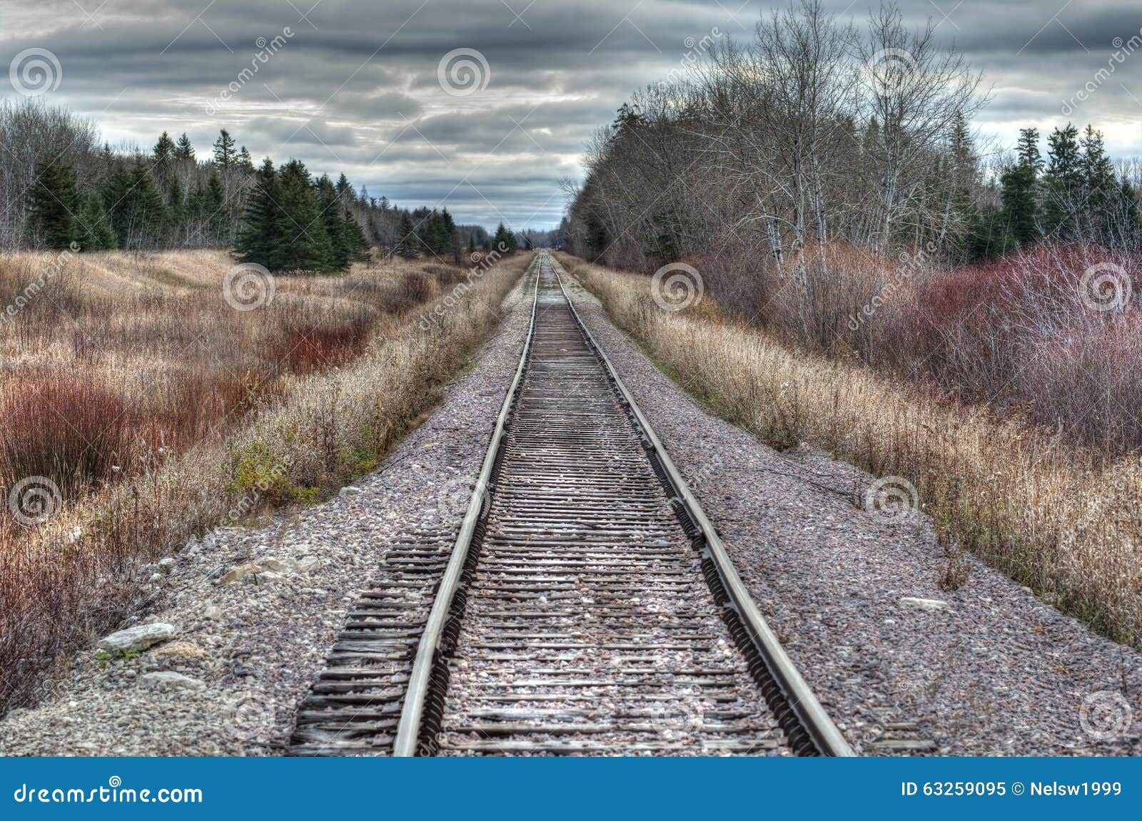 Train track. stock image. Image of stone, colours, fall - 63259095