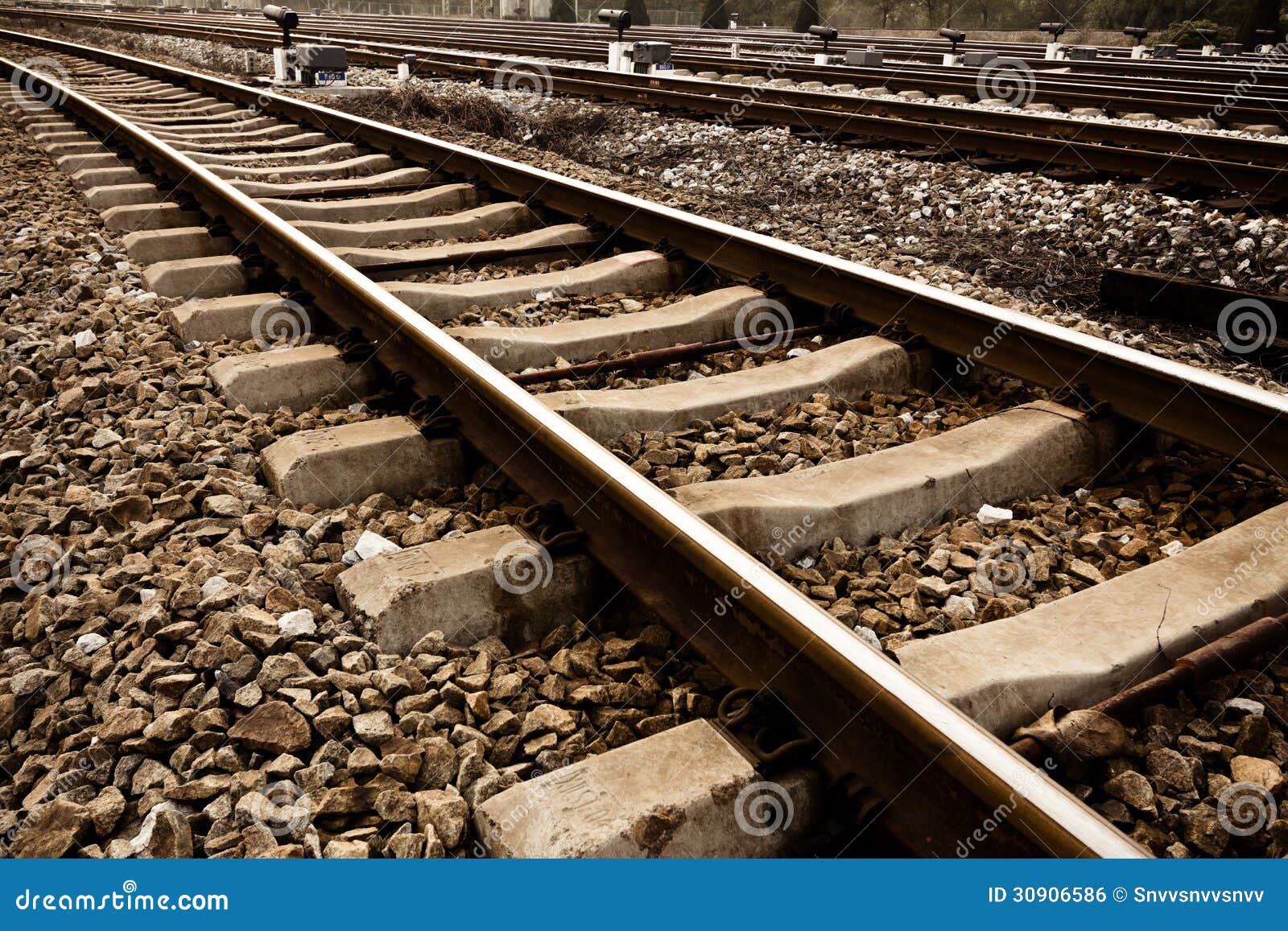 Train track features stock photo. Image of industrial - 30906586