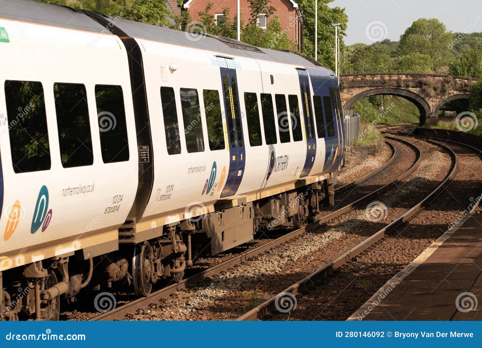 Train on Track, Gbridge in Distance Editorial Photography - Image of ...
