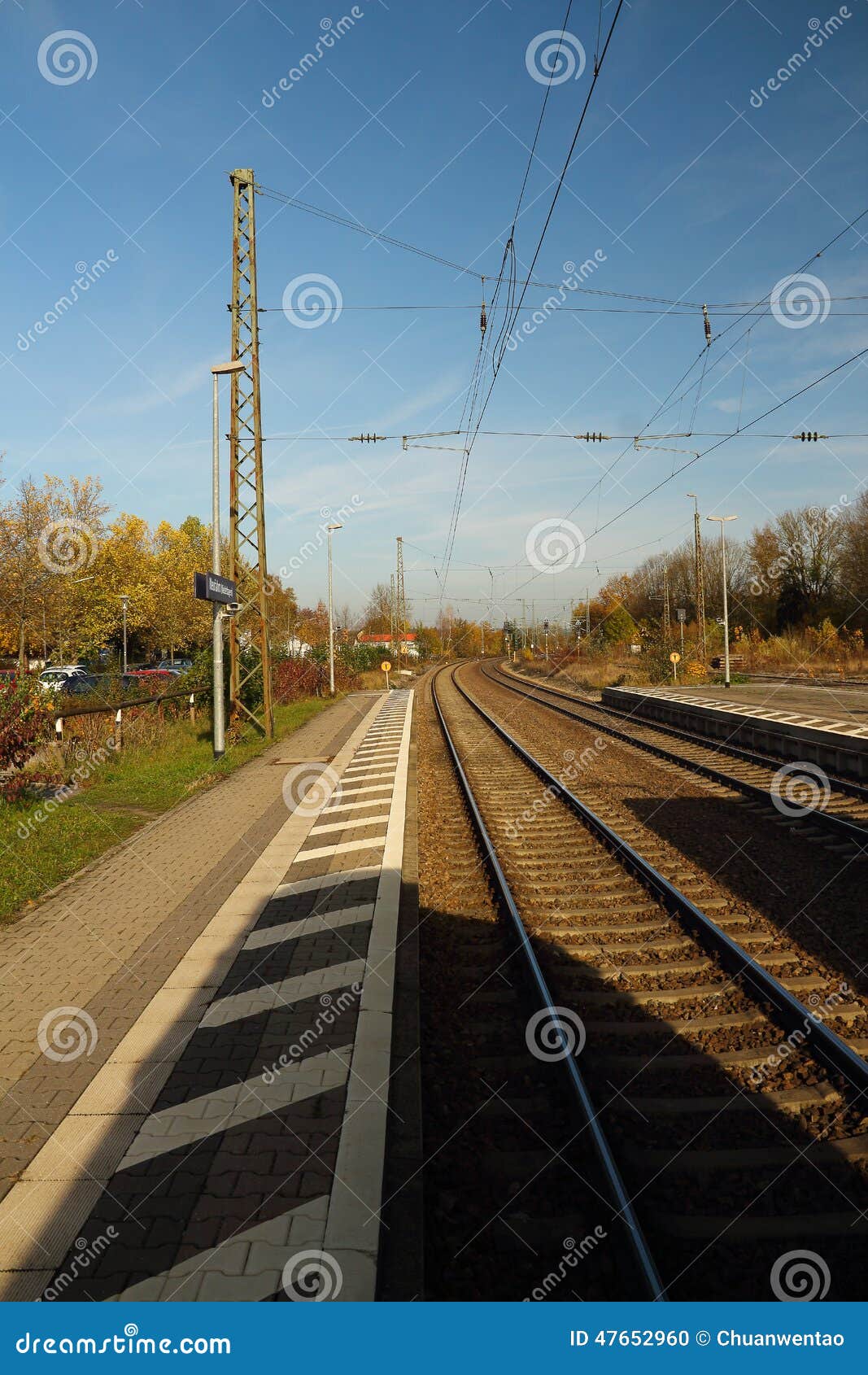 The train track in Germany stock photo. Image of german - 47652960