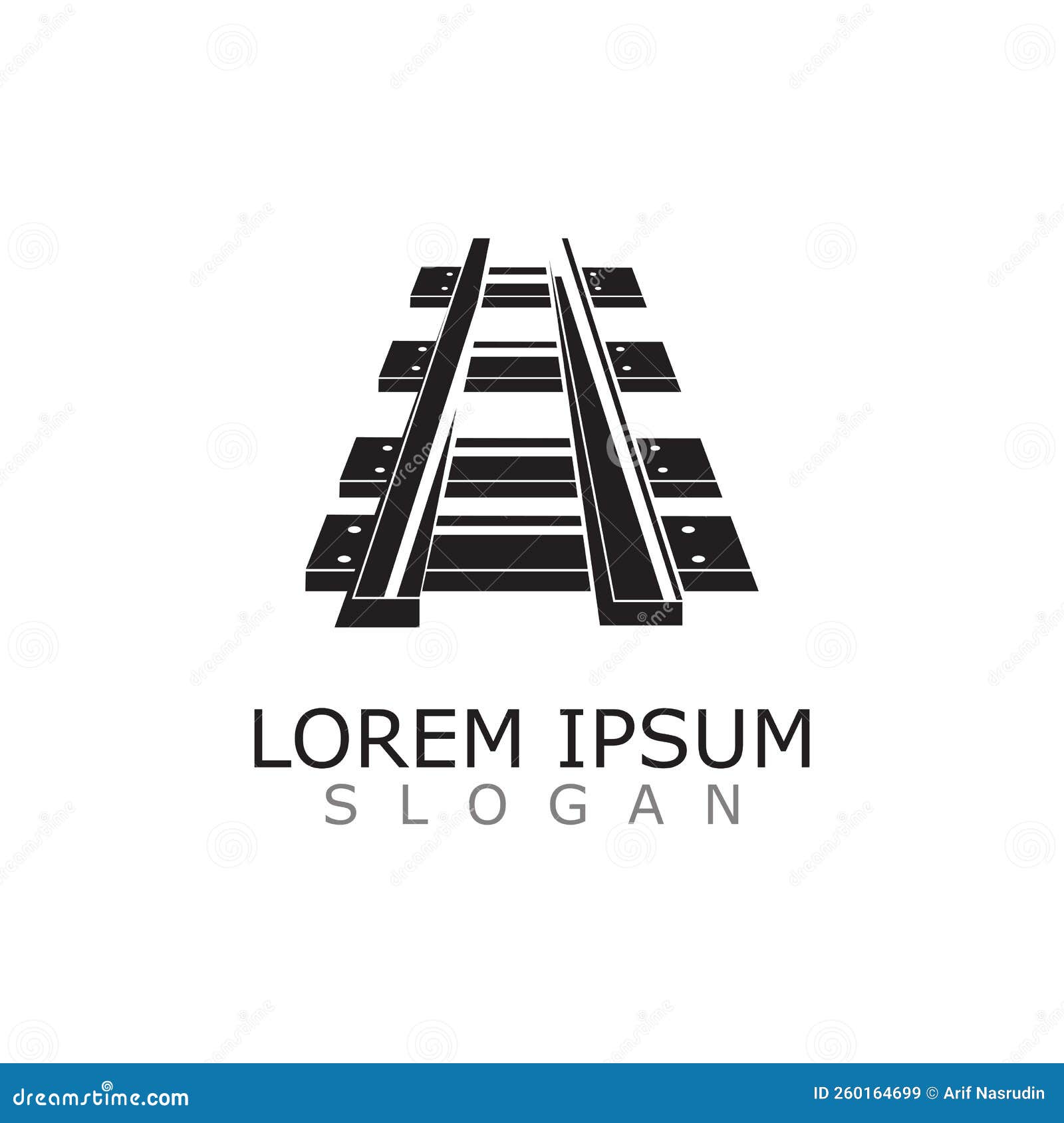 Train Track Logo Image Railroad Design Template Icon Vector Stock ...