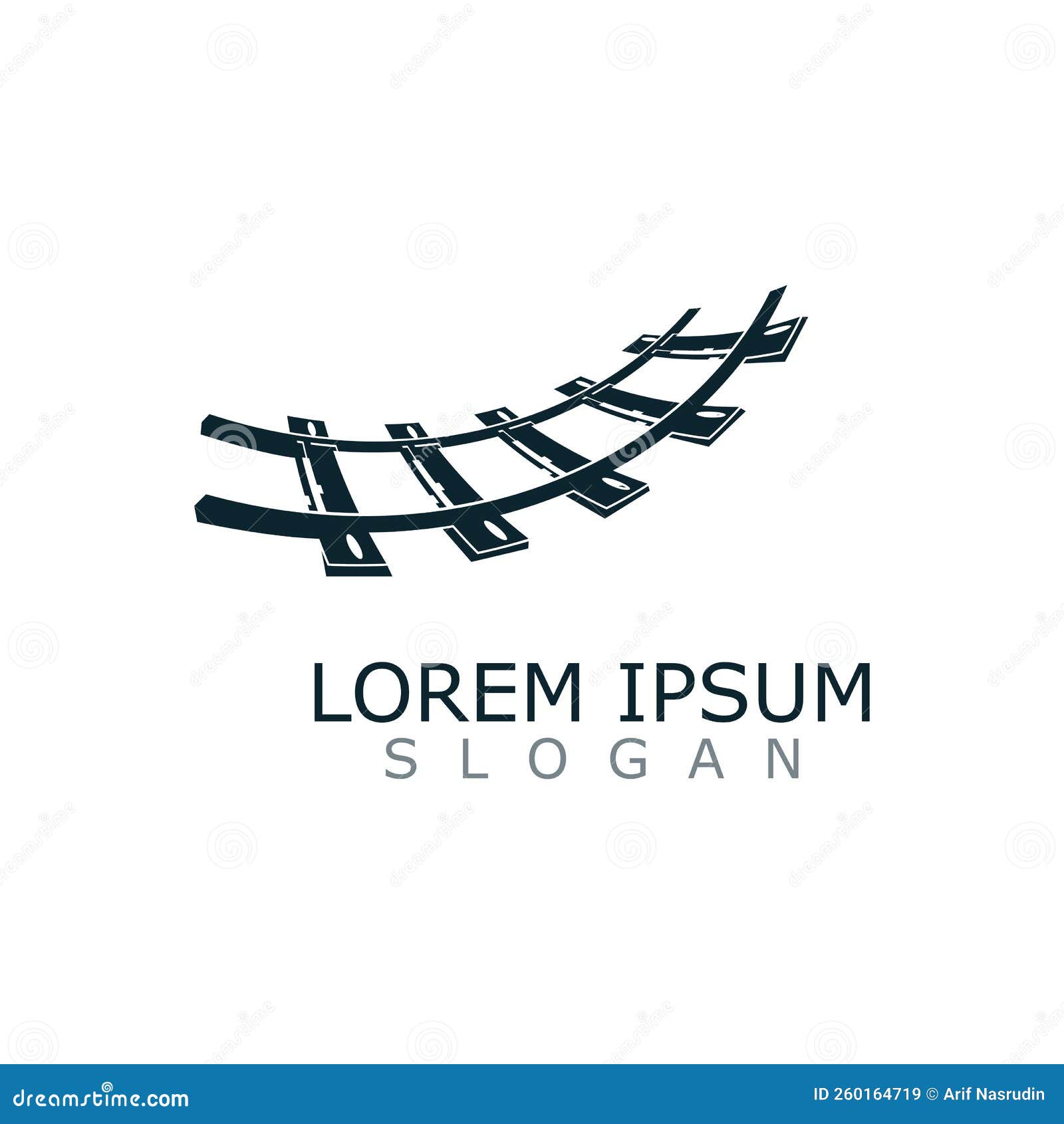 Train Track Logo Image Railroad Design Template Icon Vector Stock ...