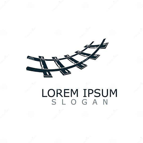 Train Track Logo Image Railroad Design Template Icon Vector Stock ...