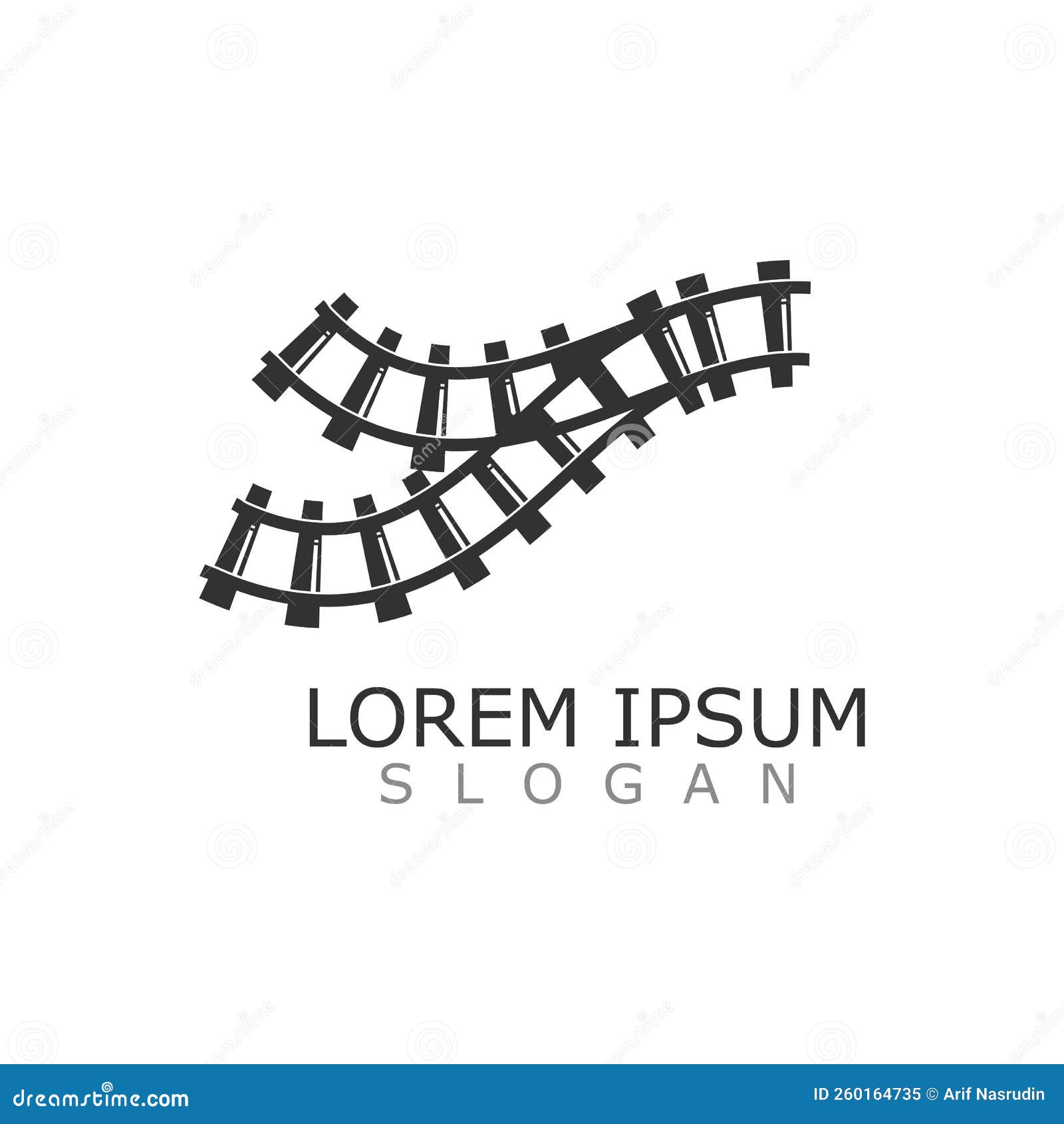 Train Track Logo Image Railroad Design Template Icon Vector Stock ...