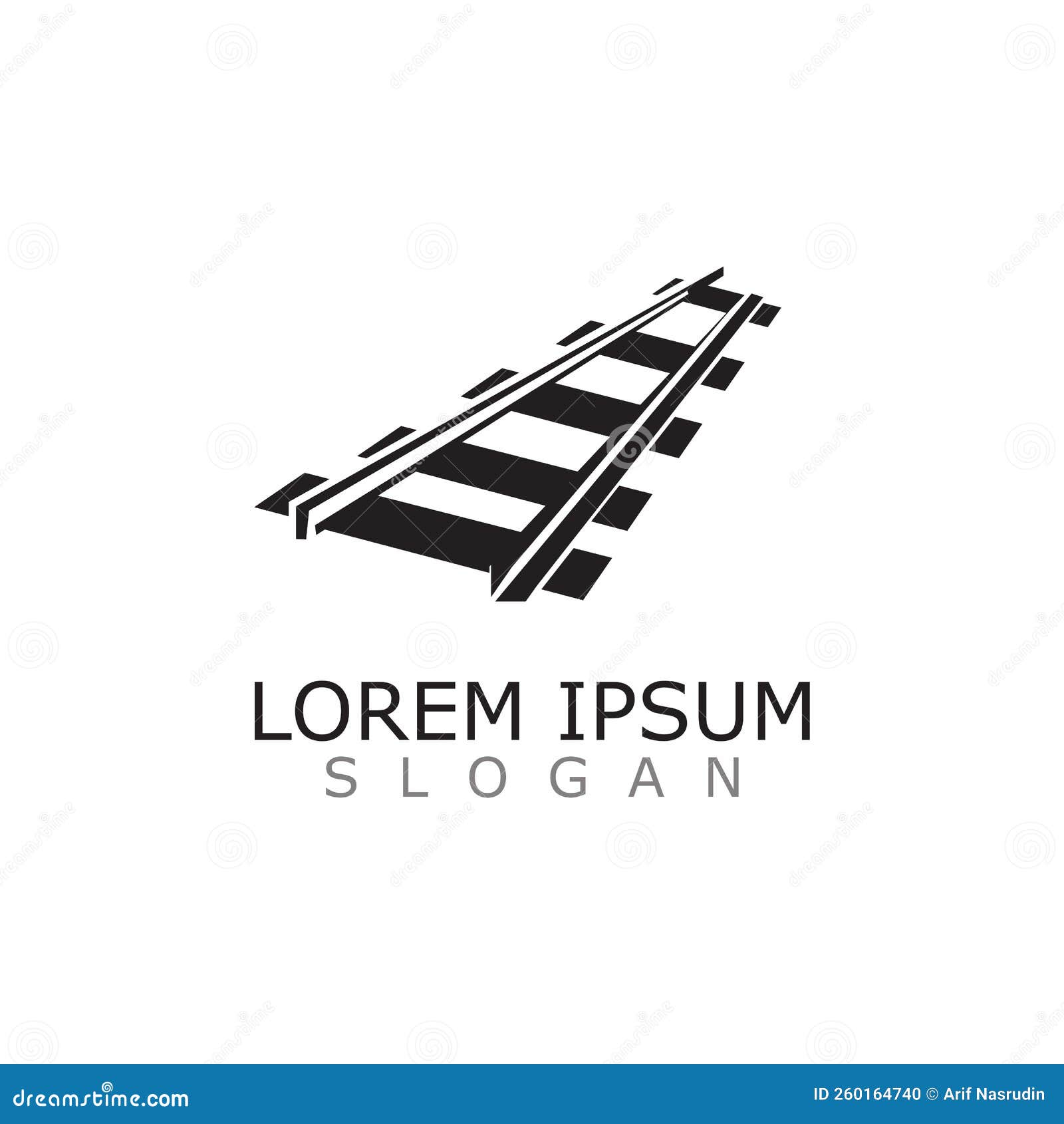 Train Track Logo Image Railroad Design Template Icon Vector Stock ...