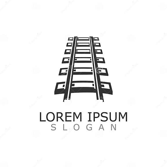 Train Track Logo Image Railroad Design Template Icon Vector Stock ...