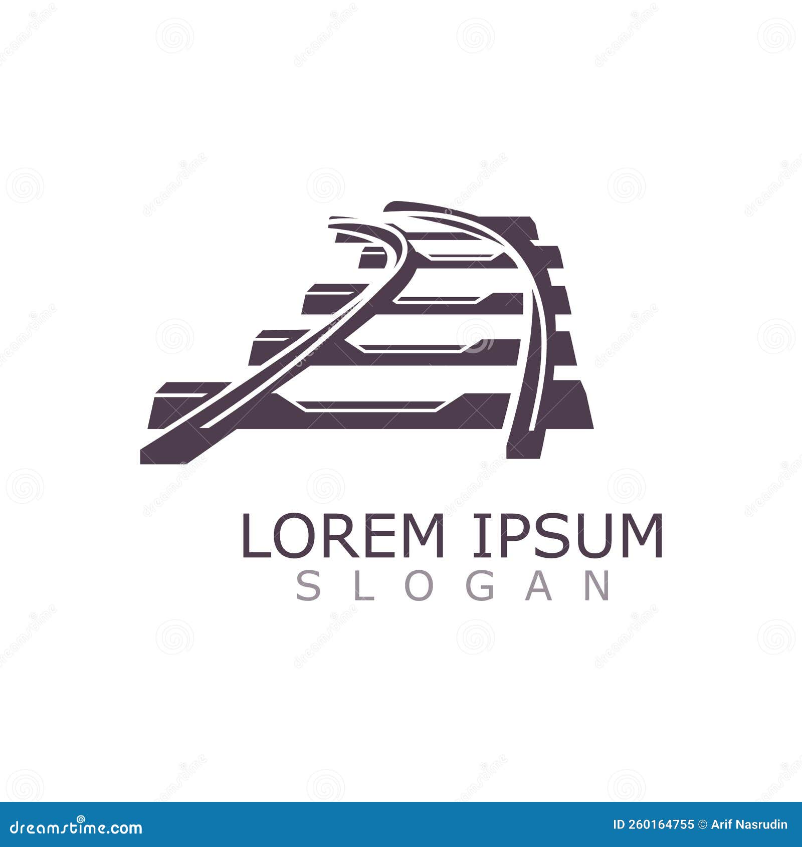 Train Track Logo Image Railroad Design Template Icon Vector Stock ...