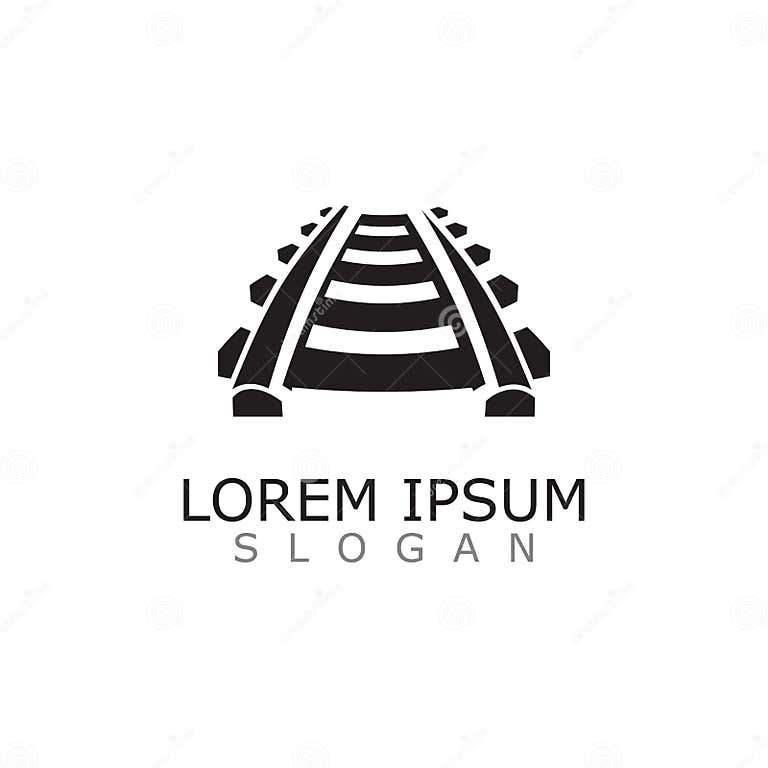 Train Track Logo Image Railroad Design Template Icon Vector Stock ...