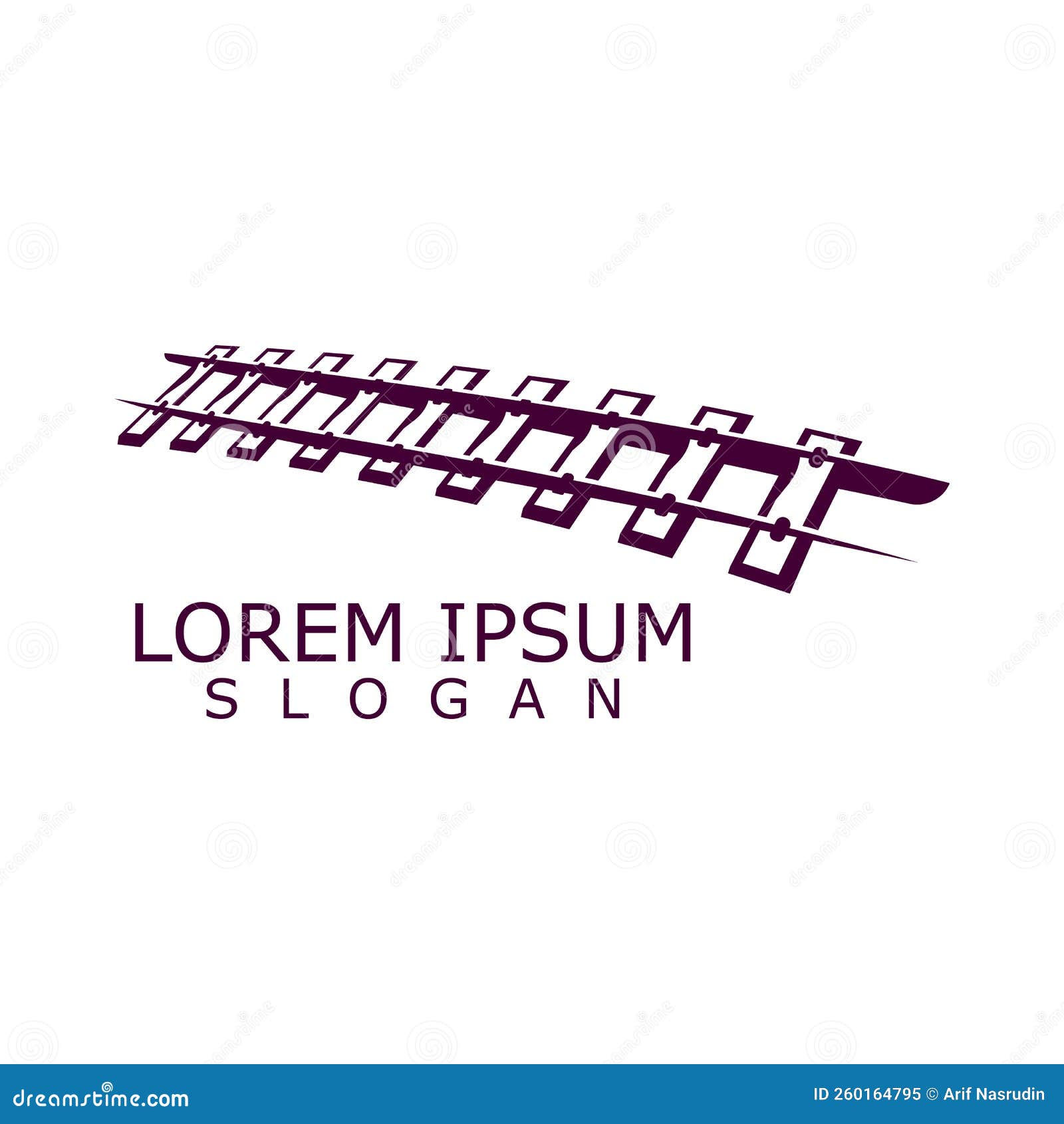 Train Track Logo Image Railroad Design Template Icon Vector Stock ...