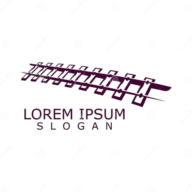 Train Track Logo Image Railroad Design Template Icon Vector Stock ...