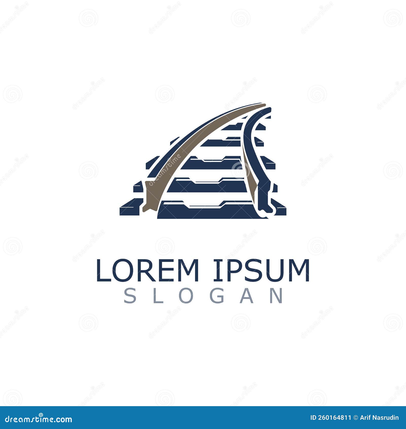 Train Track Logo Image Railroad Design Template Icon Vector Stock ...