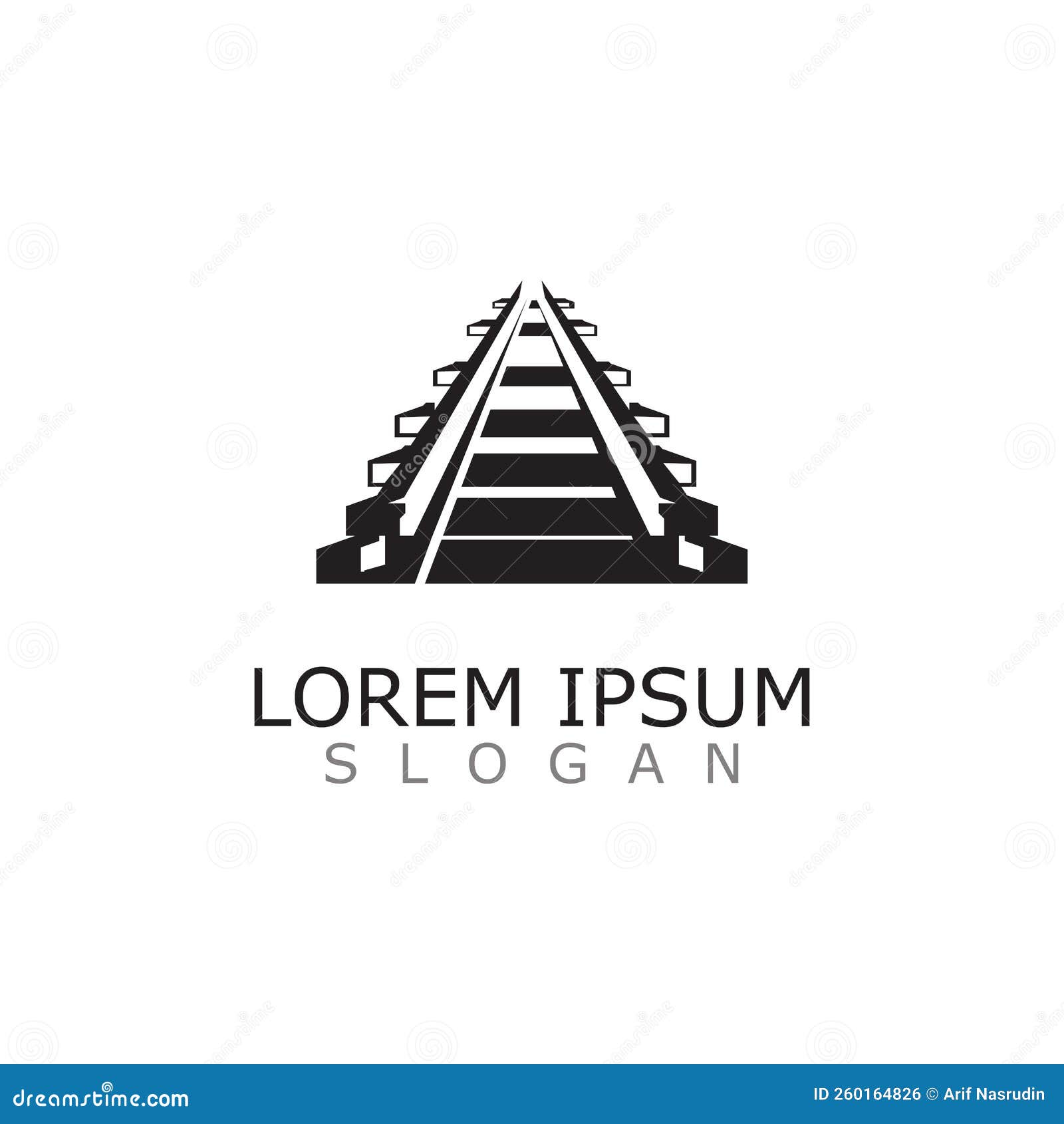 Train Track Logo Image Railroad Design Template Icon Vector Stock ...