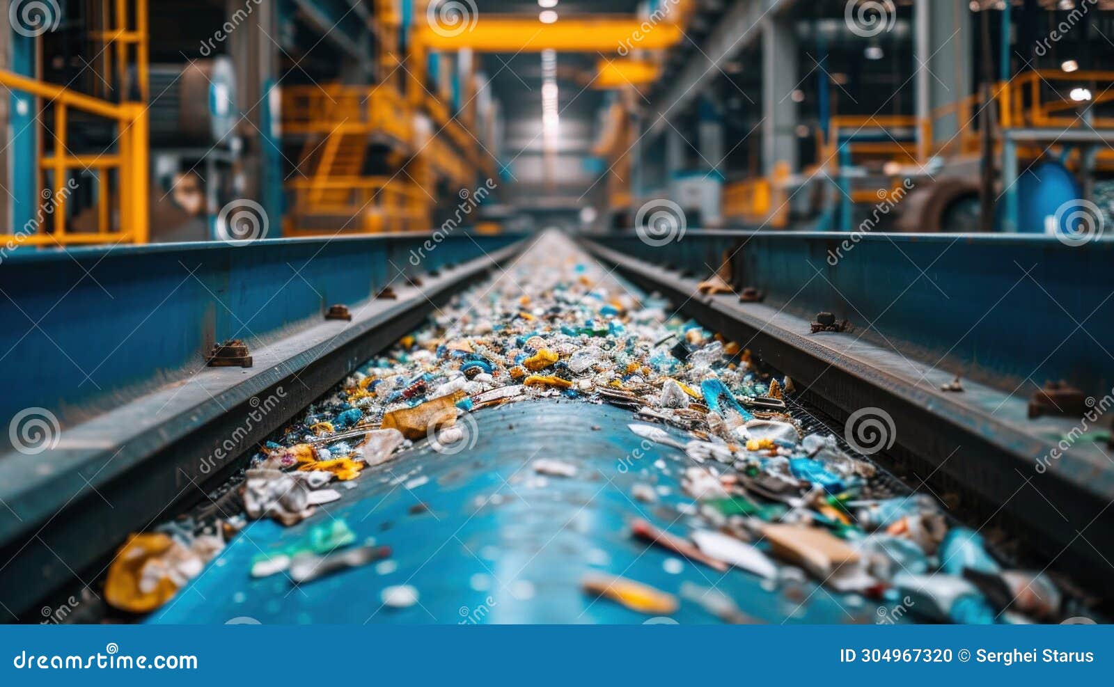 A Train Track with a Lot of Trash on it, AI Stock Photo - Image of ...