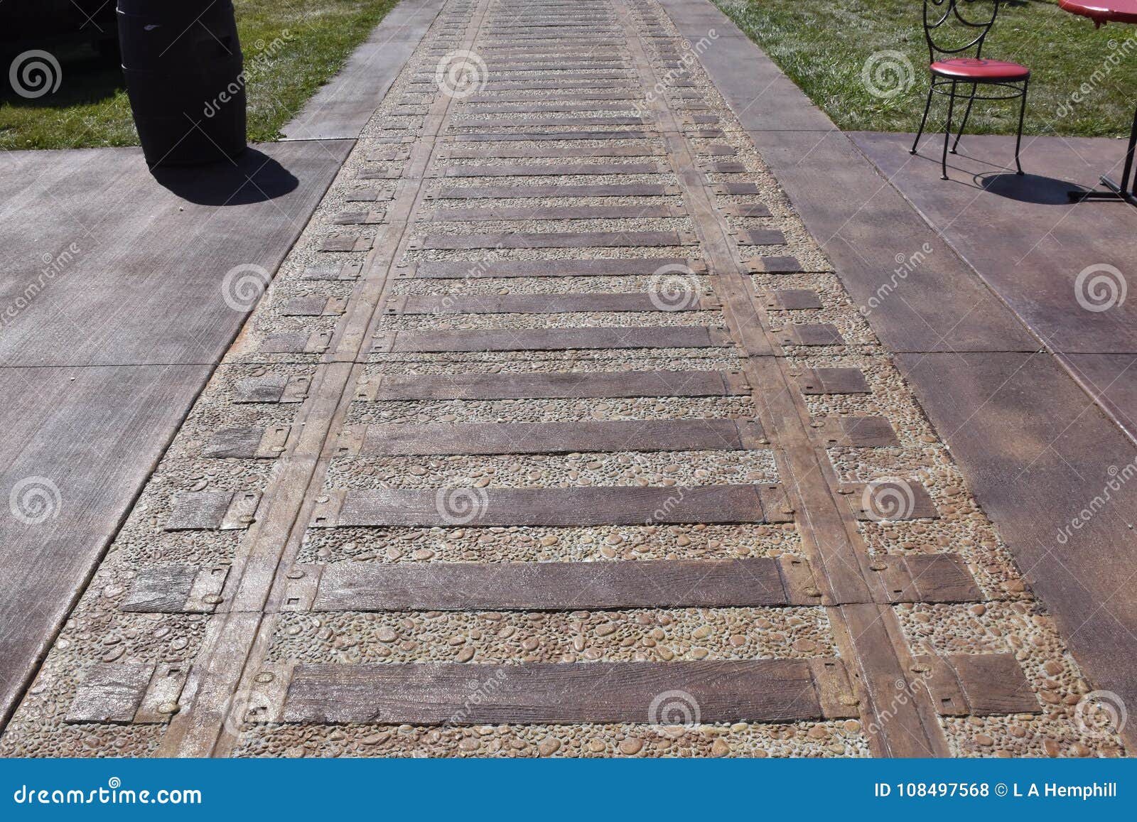 Train track pavement stock photo. Image of track, pavement - 108497568