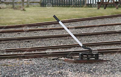 Train Track Points Lever. stock image. Image of travel - 31303669