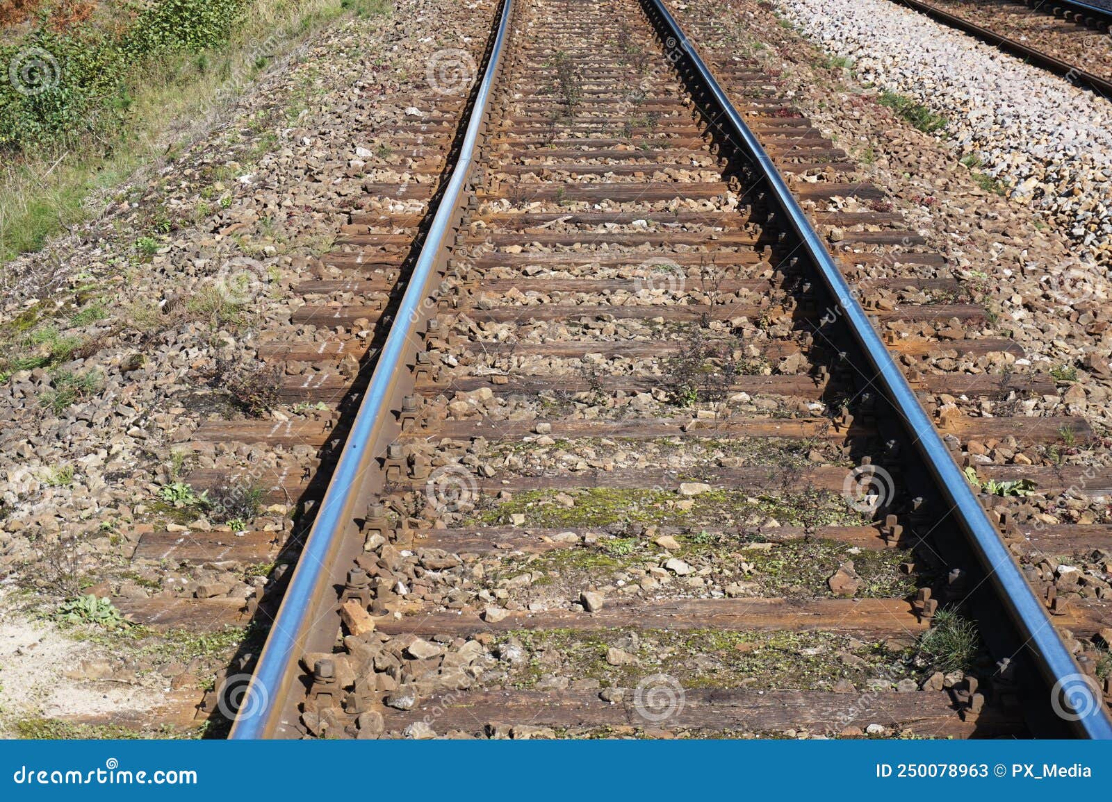 Train Track/ Railroad - Perspective Stock Image - Image of direction ...
