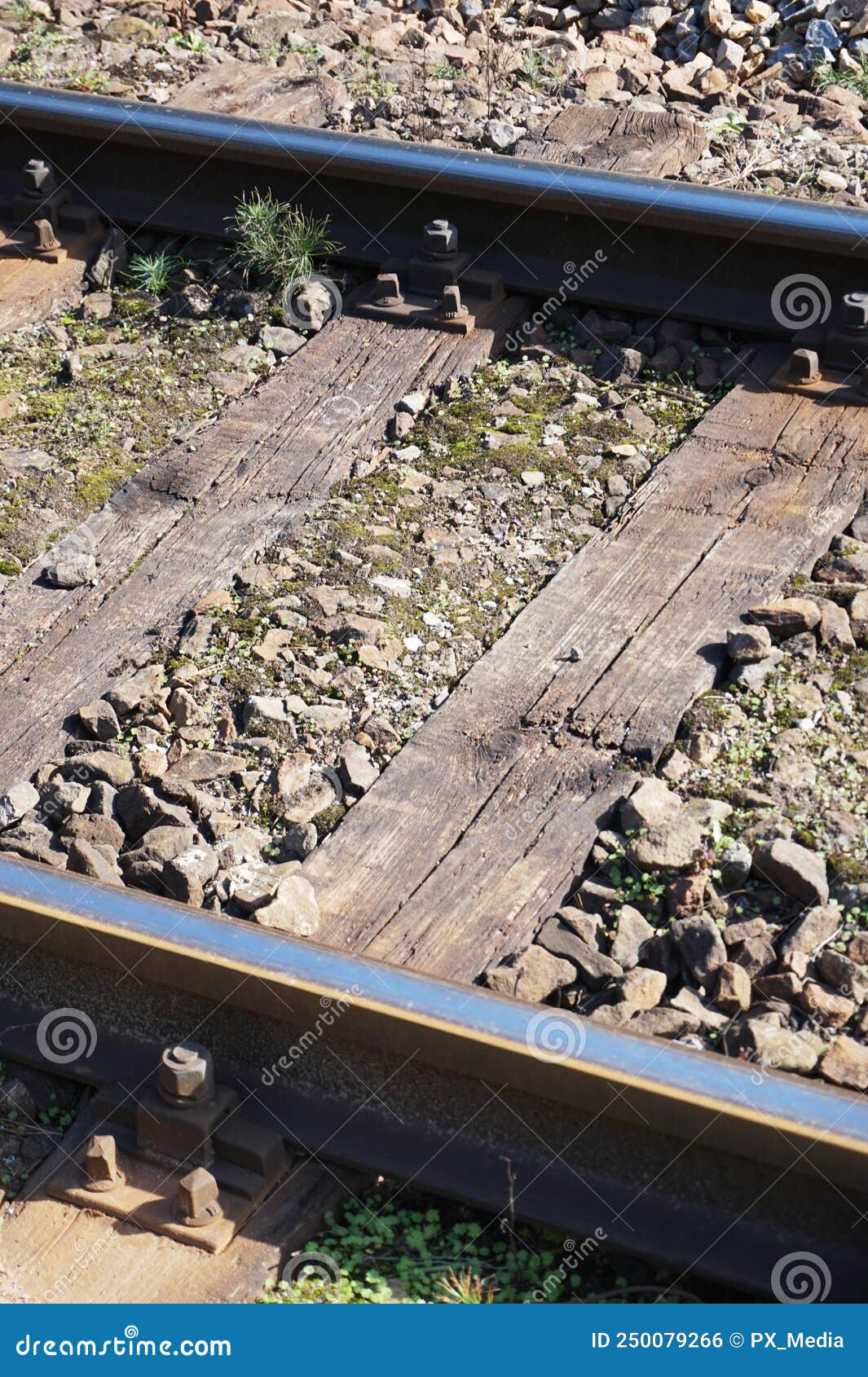 Train Track/ Railroad - Side View Stock Photo - Image of close ...